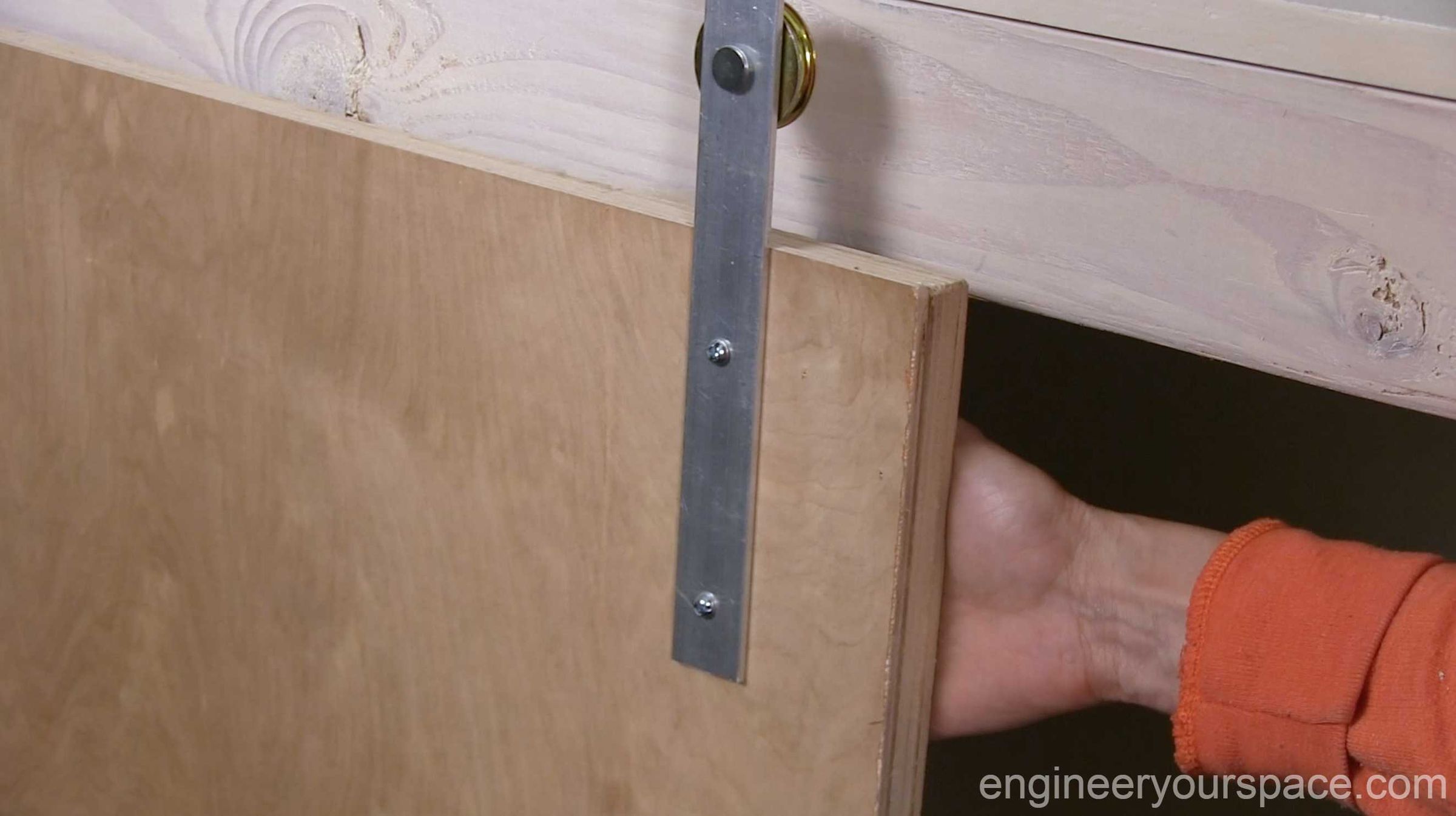 Hidden Home Office Whiteboard With DIY Barn Door Hardware : 18 Steps ...