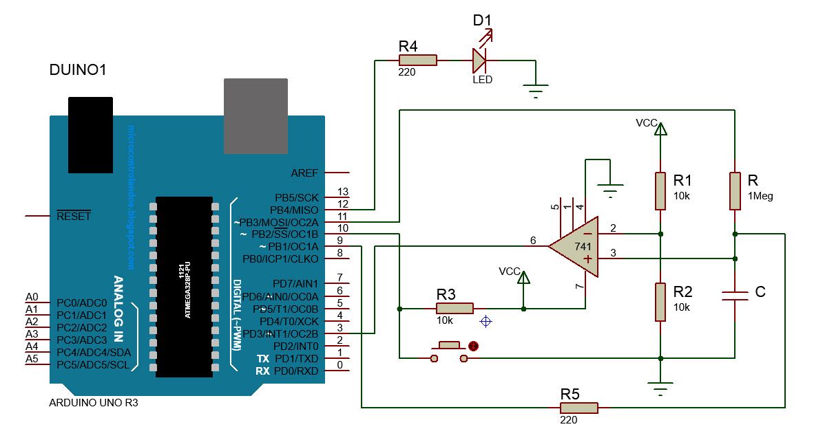 Capacitance Meter With Arduino and 741 Op-amp : 6 Steps - Instructables