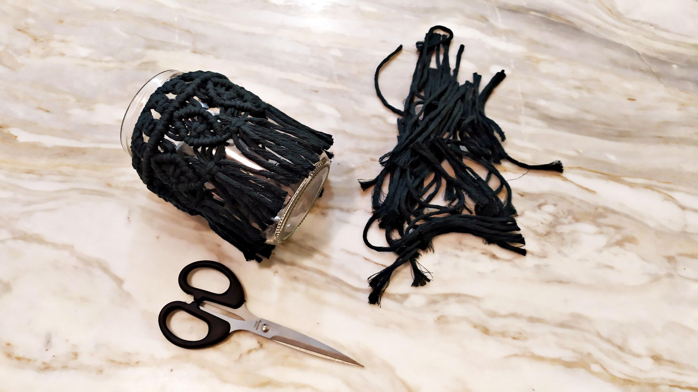 Bohemian Macrame Jar : 9 Steps (with Pictures) - Instructables