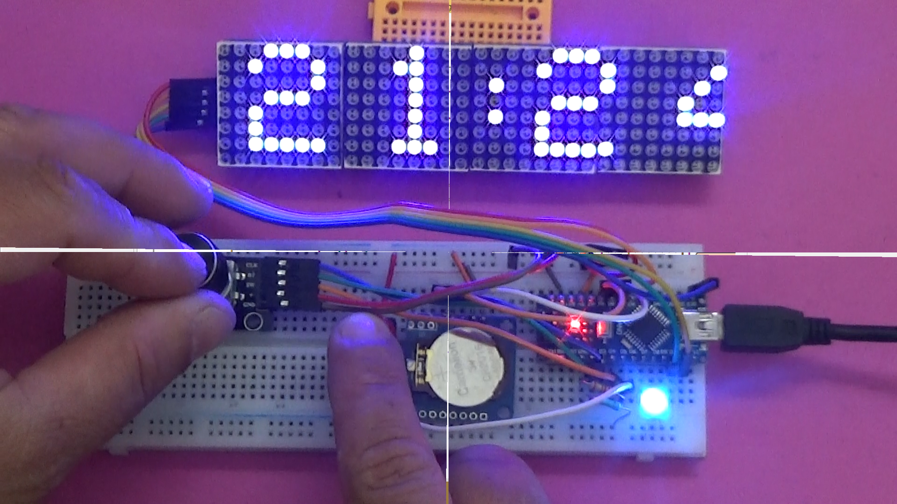 Arduino Clock With Animation And Rotary Encoder 4 Steps Instructables