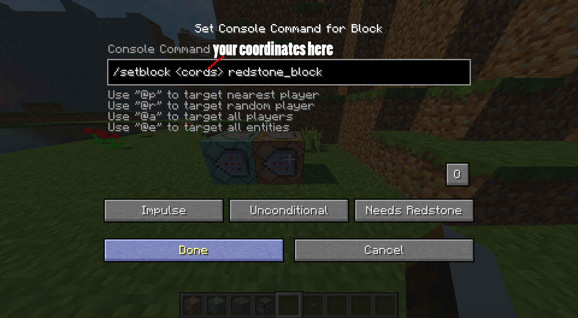 Minecraft Remote Control Fountain : 4 Steps - Instructables