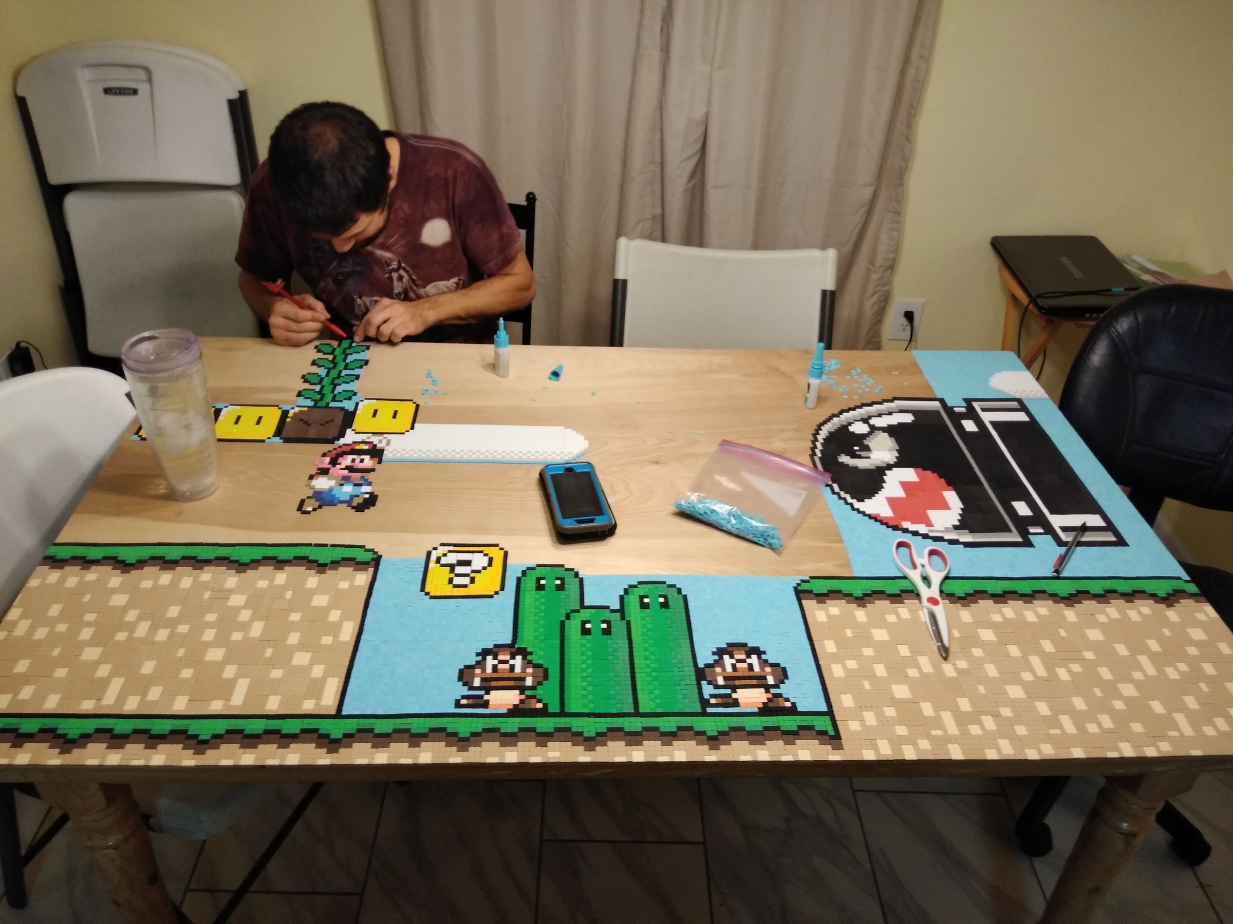 Mario Mosaic Tabletop : 10 Steps (with Pictures) - Instructables