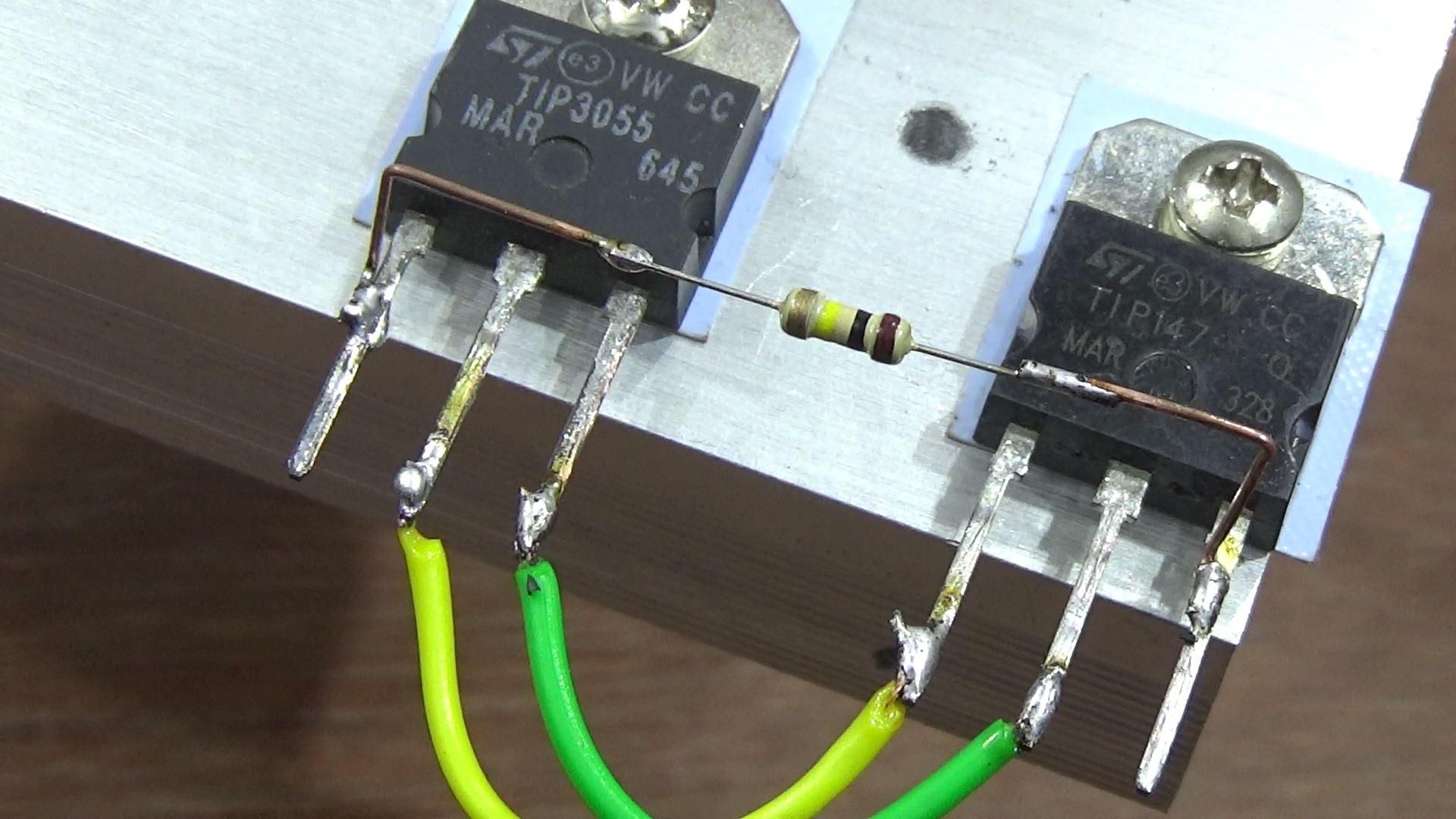How to Make Dual Transistor Made Amplifier Circuit (Tip3055+Tip147) DC ...
