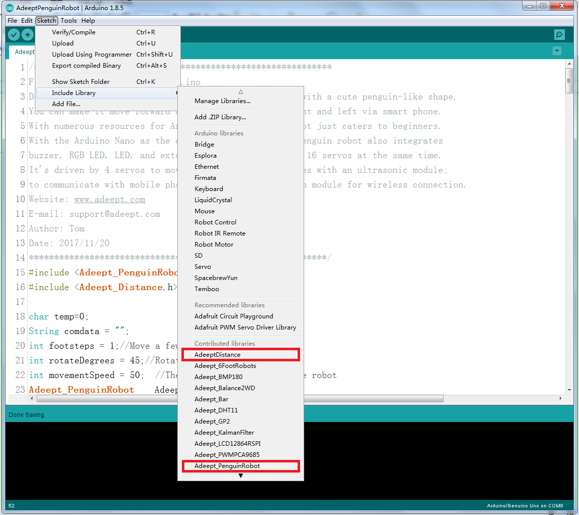 Adeept Penguin Robot Kit for Arduino : 14 Steps - Instructables