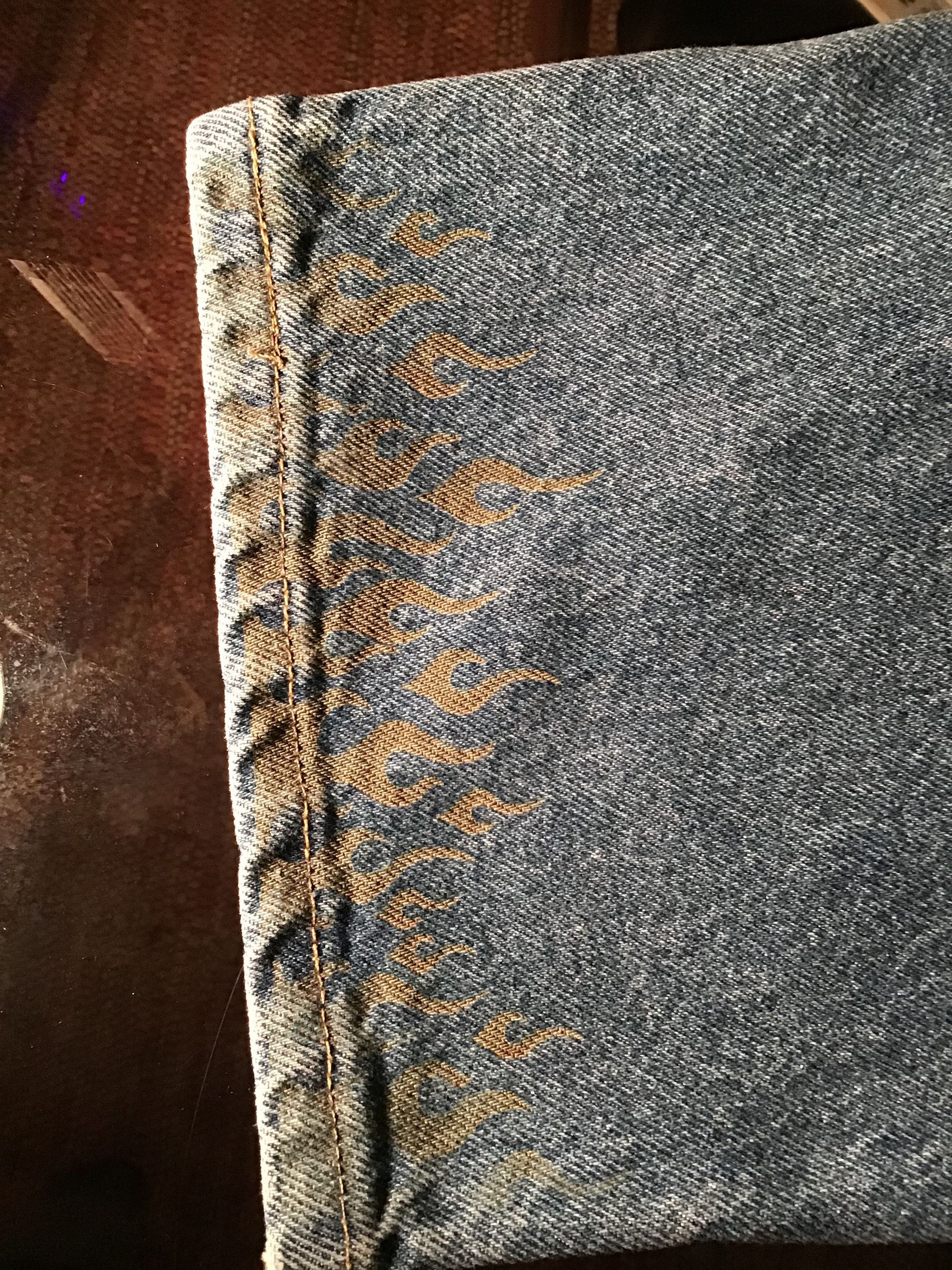 Laser Etched Flames on Denim Jeans : 10 Steps (with Pictures ...