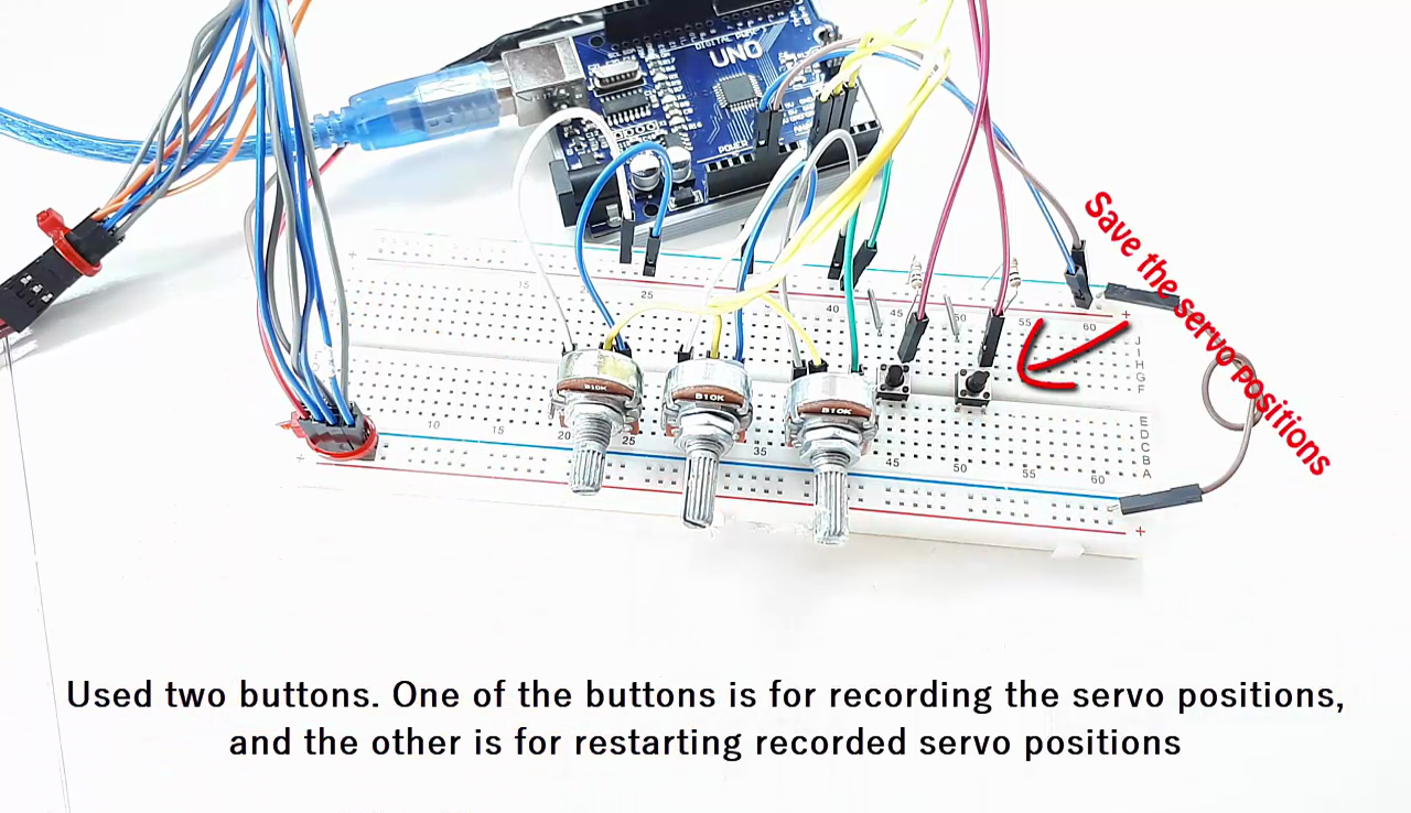 Arduino - Programmable Robotic Arm (Record and Repeat of the Servo ...