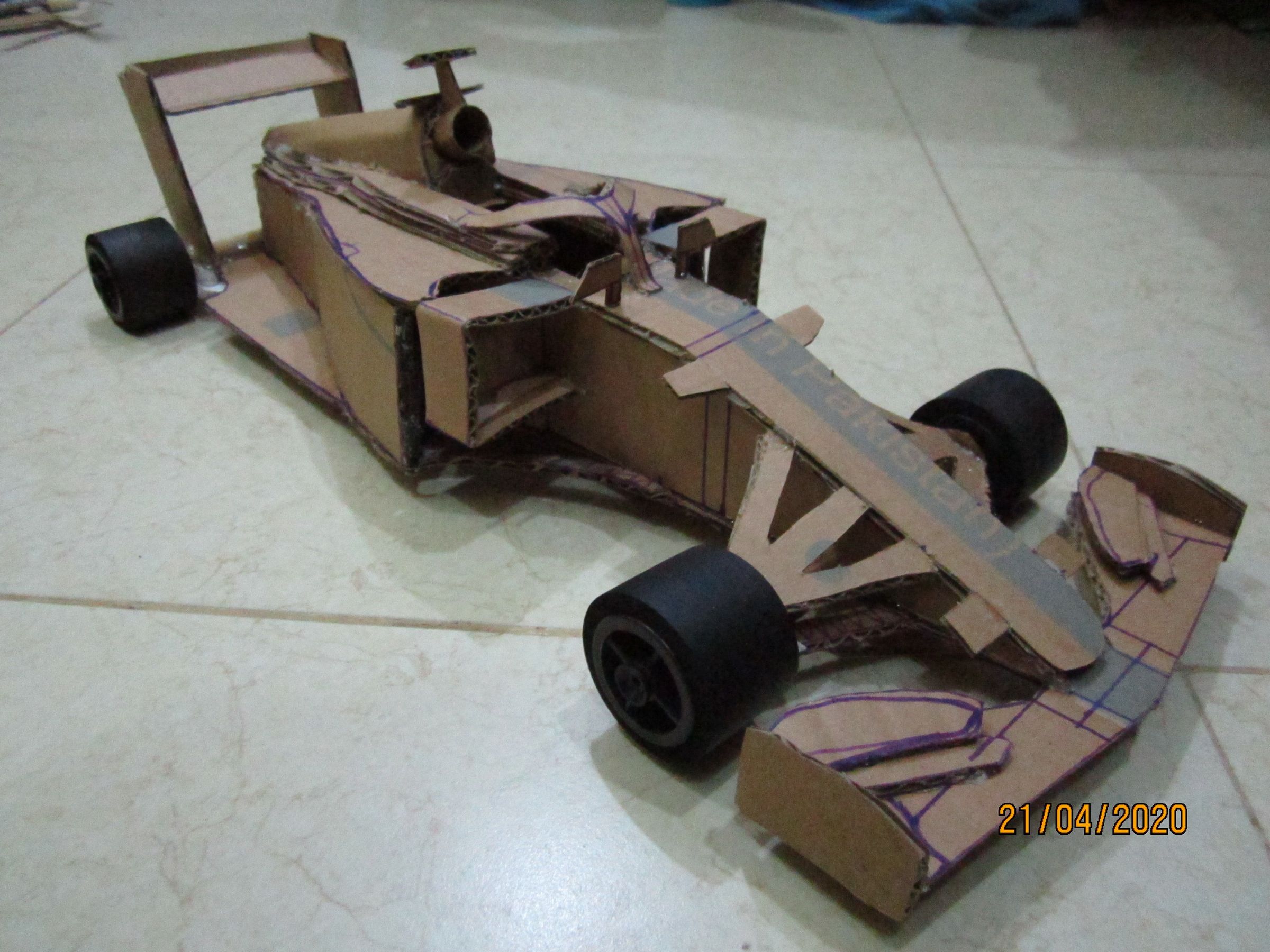 DIY Cardboard Formula 1 Car Model : 4 Steps - Instructables
