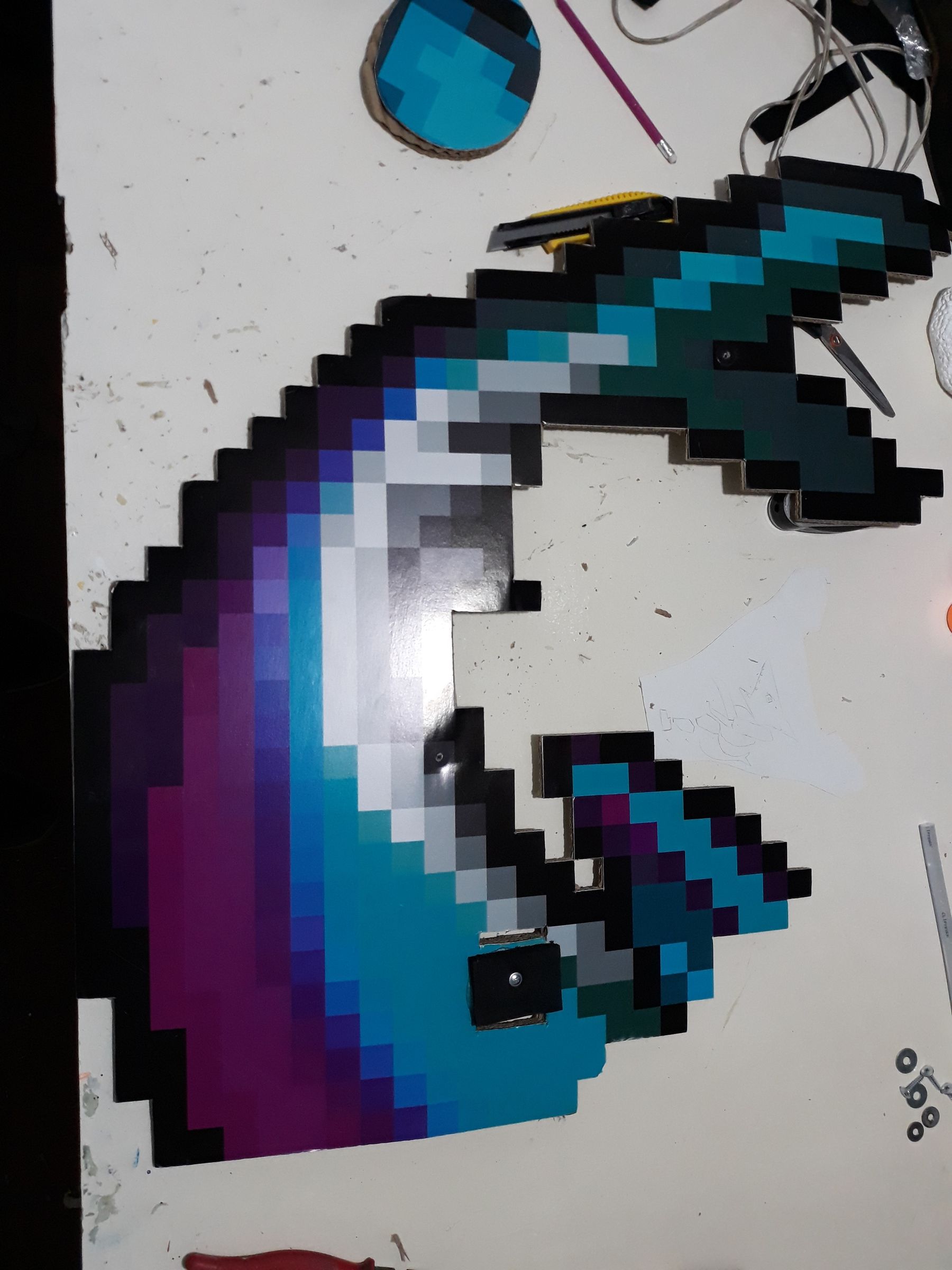 How to Make a 8-BIT SHARK BEAST Cardboard Costume : 15 Steps ...