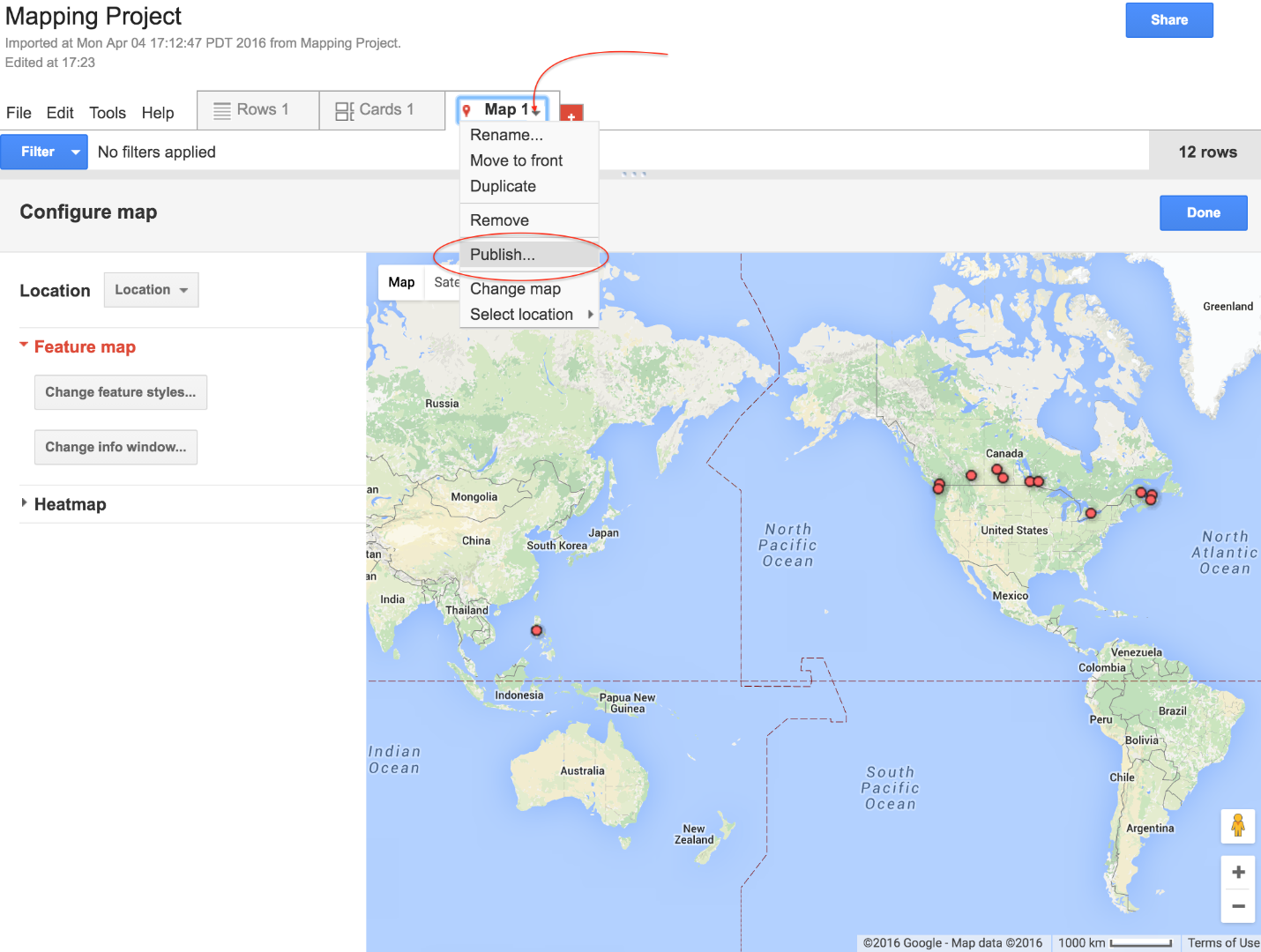 Create a Clickable Google Map to Share Geographic Information and ...