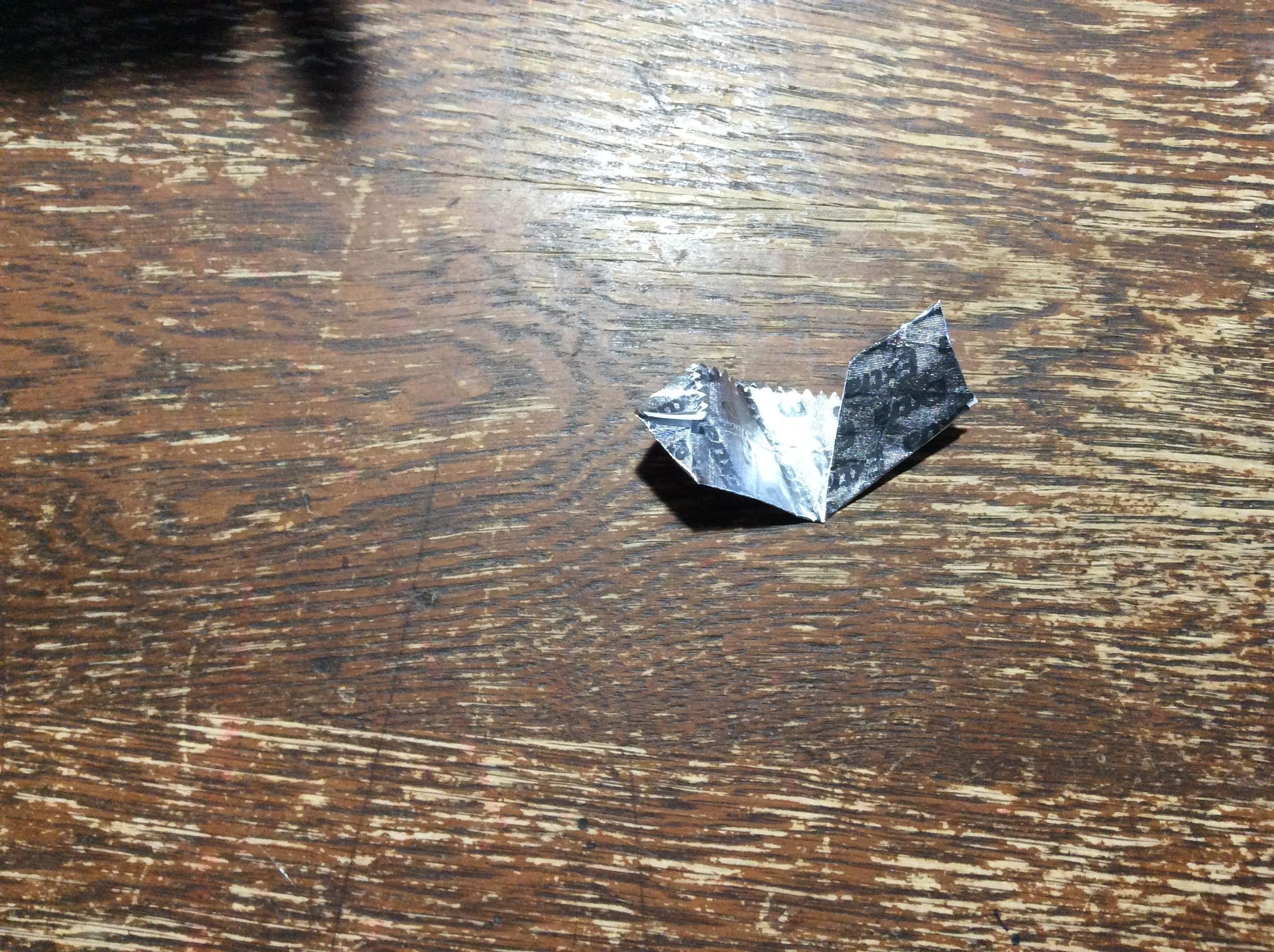 How to Make a Heart Out of a Gum Wrapper!