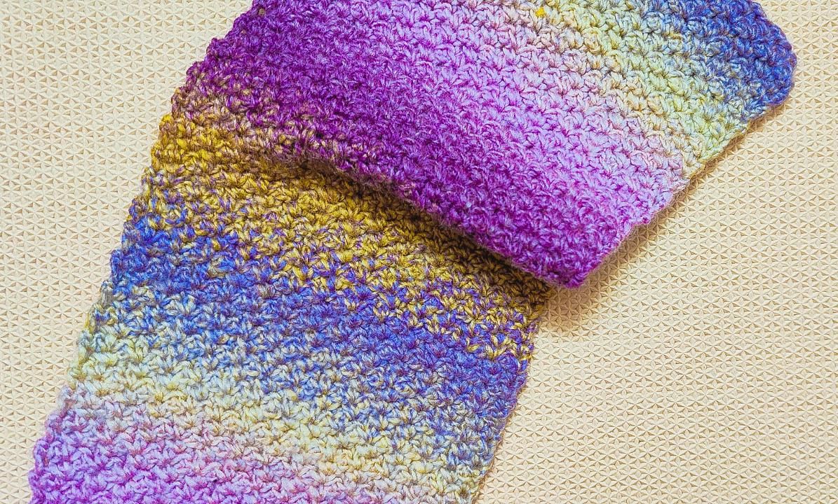 Easy Crochet Scarf With Spider Stitch One Row Repeat Pattern : 5 Steps ...
