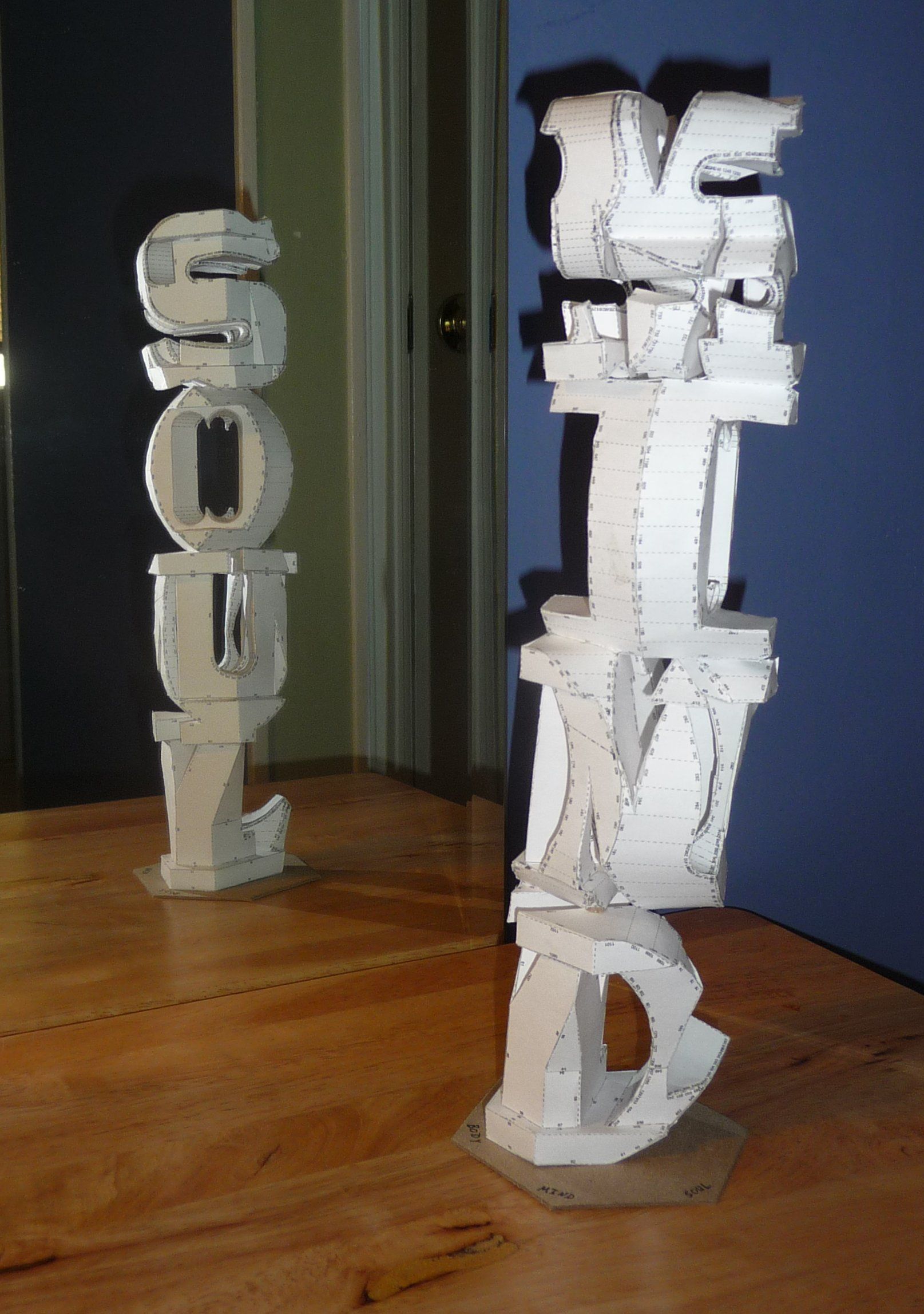 Three Interwoven Words Sculpture : 5 Steps - Instructables
