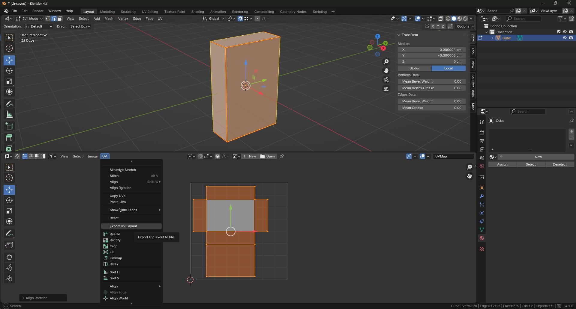 Tutorial: Unwrapping UVs and Applying a Unique Texture in Blender : 7 ...