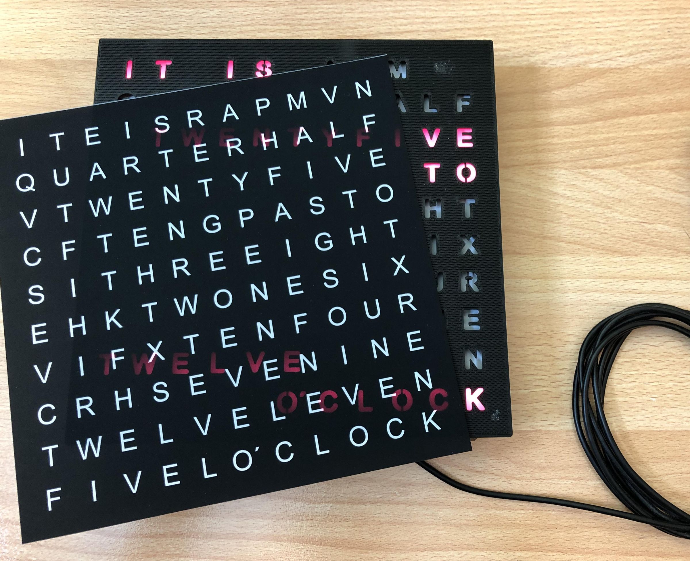 Lazy Words - Single LED Strip Word Clocks : 7 Steps (with Pictures ...