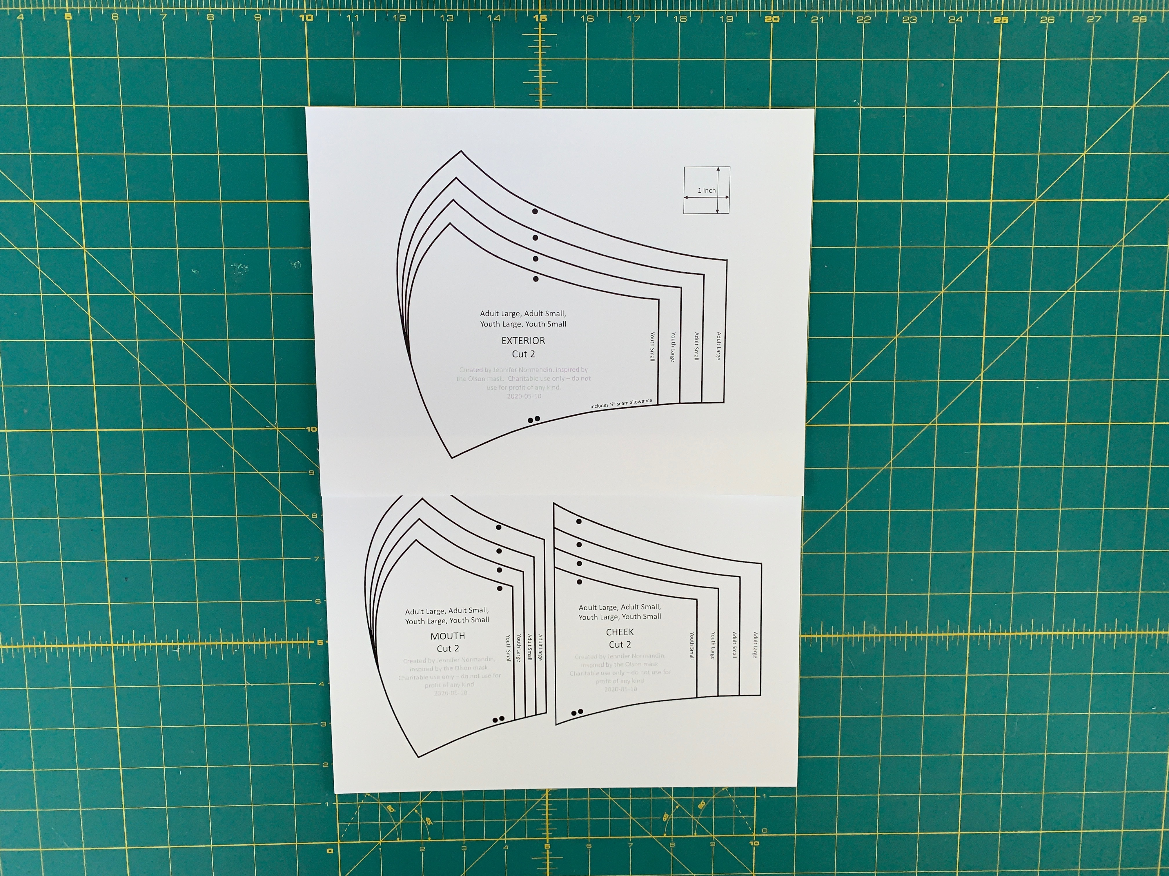 Fitted Pocket Mask (Modified Olson), in Eight Sizes (Adult Large to ...