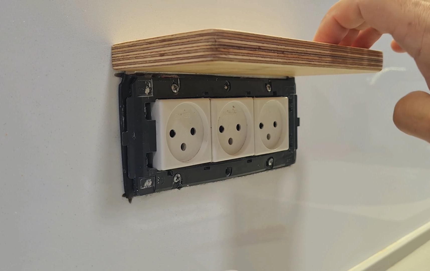 Small Wooden Floating Shelf HACK - NO Drilling NO Glue | Google Nest ...