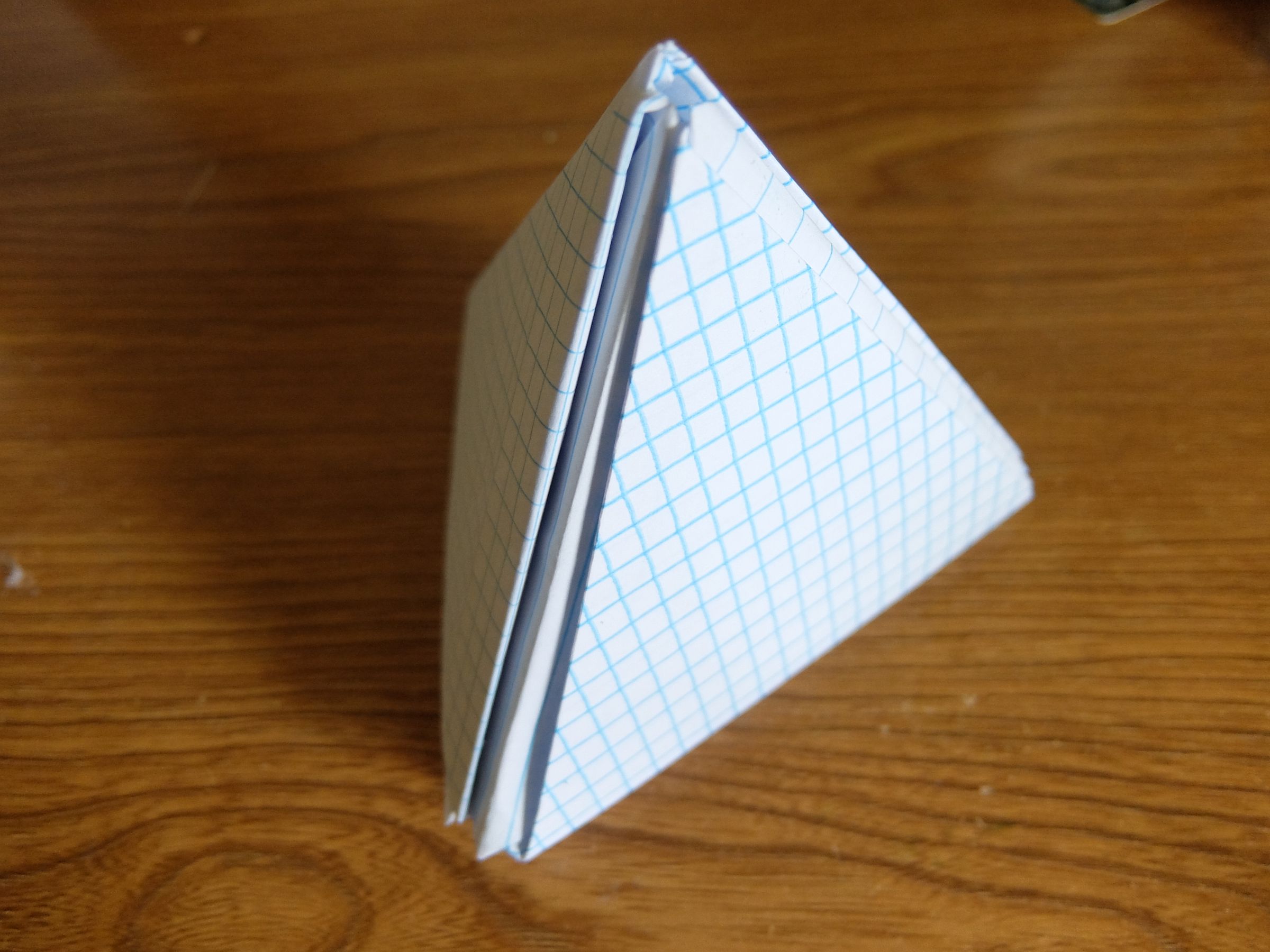 Tetrahedron 3D Model DYI Using Graphing Papers : 6 Steps (with Pictures ...