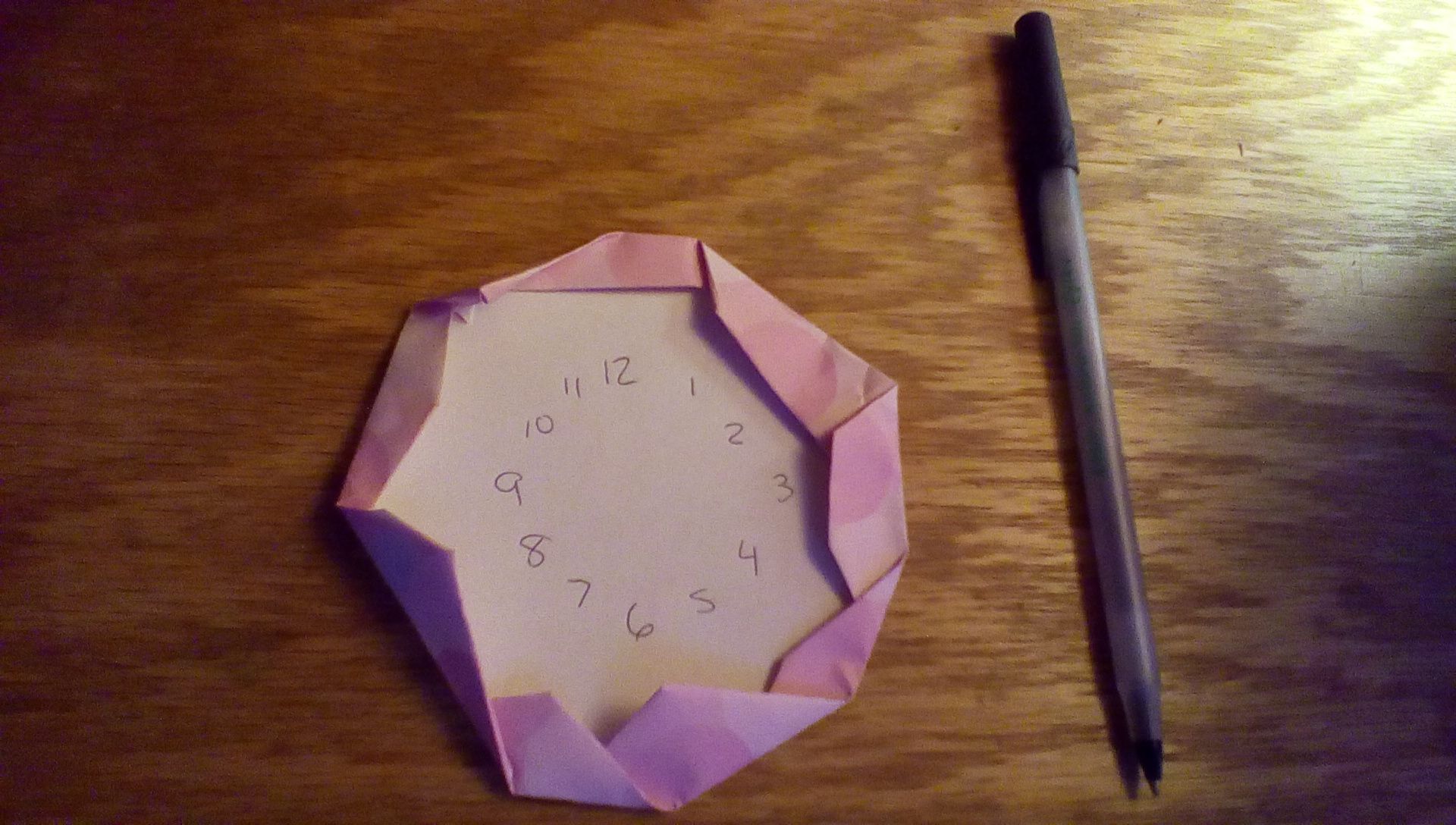 Origami Clock Attempt : 3 Steps - Instructables