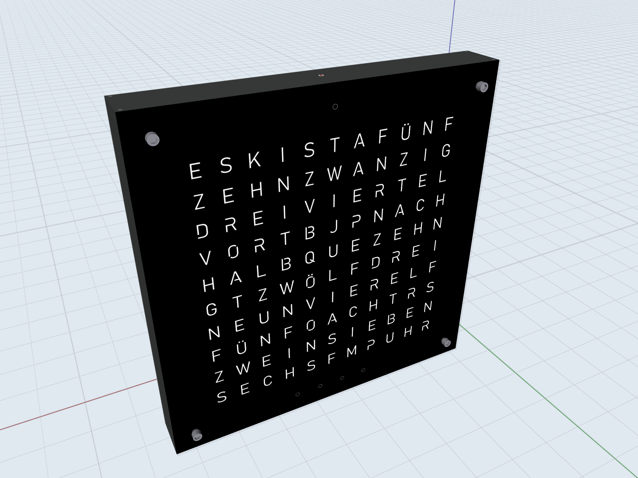 Word Clock (German Layout) : 8 Steps - Instructables