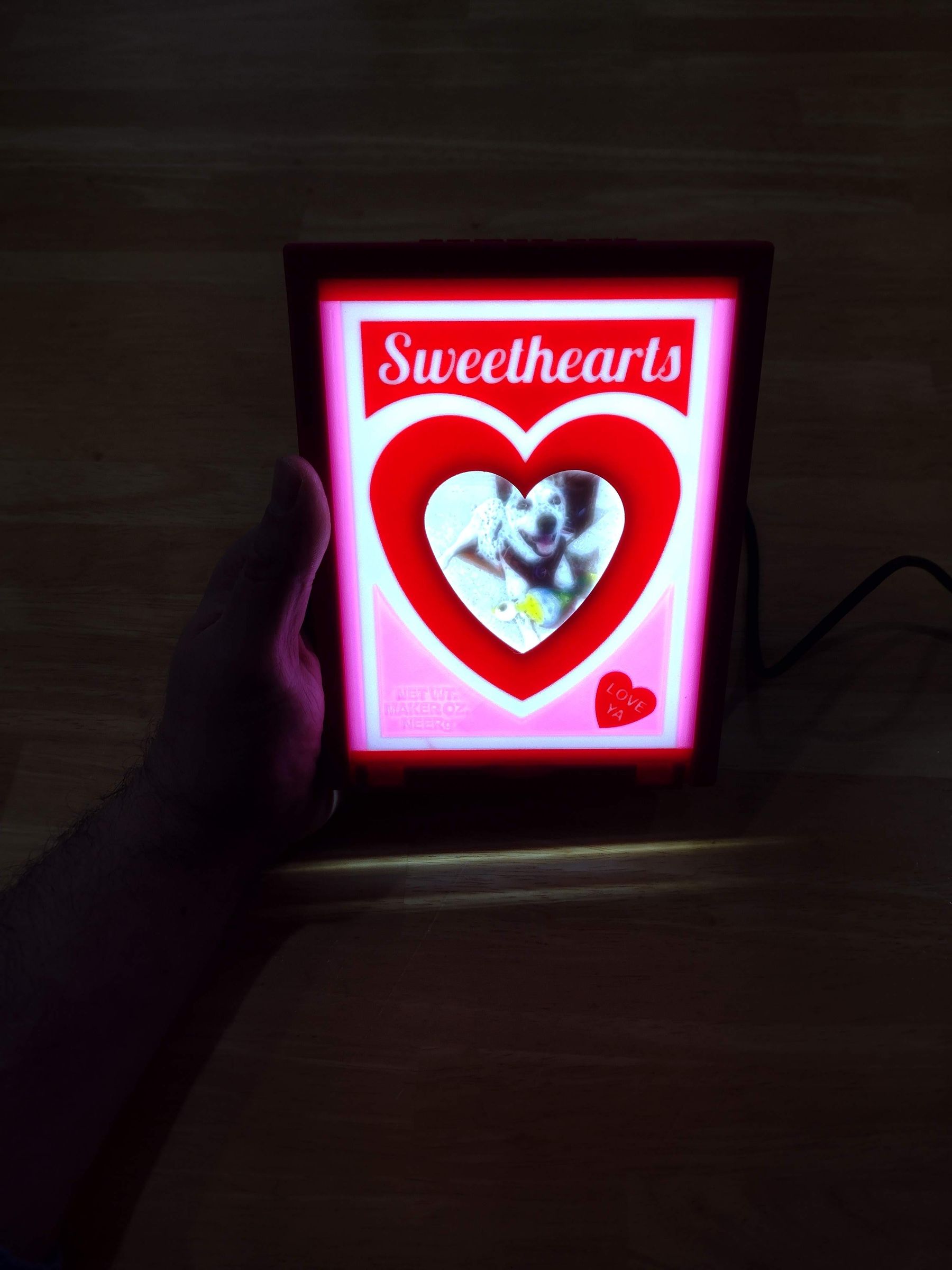 Sweethearts Candy Lightbox W/ Color Lithophane : 5 Steps (with Pictures ...