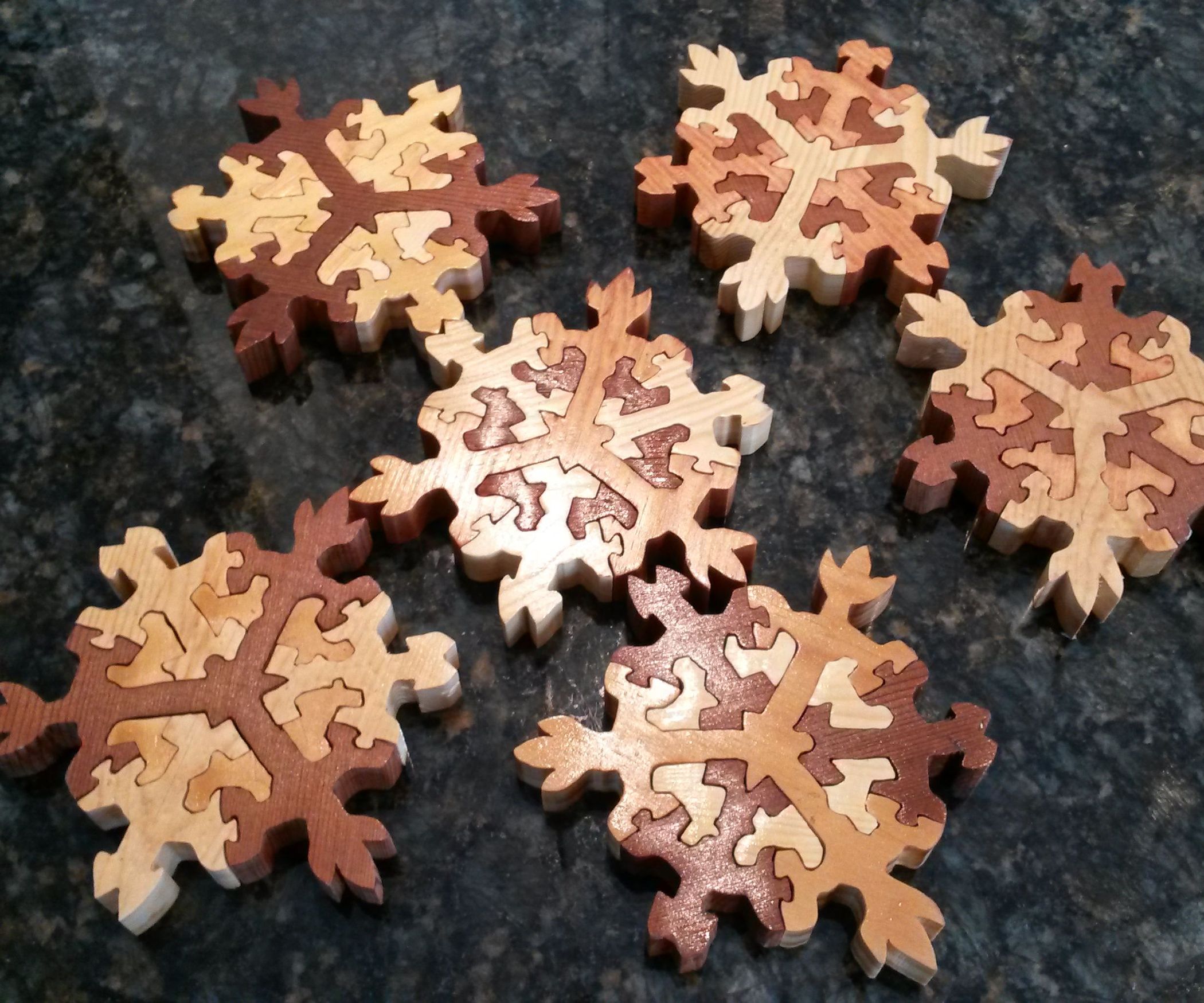 Wooden Snowflake Puzzle Stockingstuffers : 5 Steps (with Pictures ...