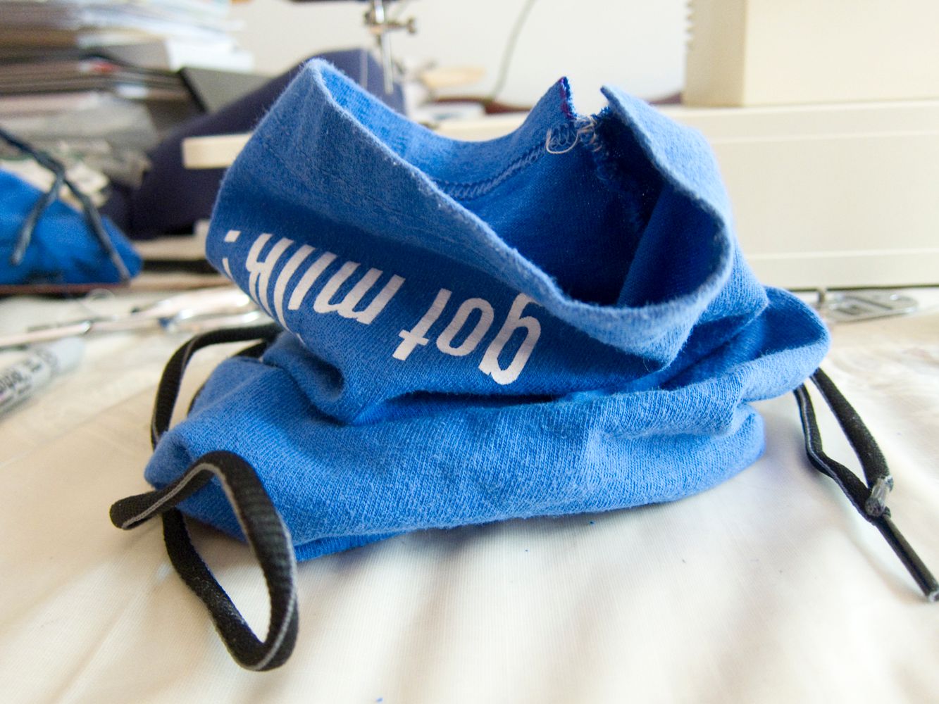 5-Minute Recycled Drawstring Pouch : 6 Steps (with Pictures ...