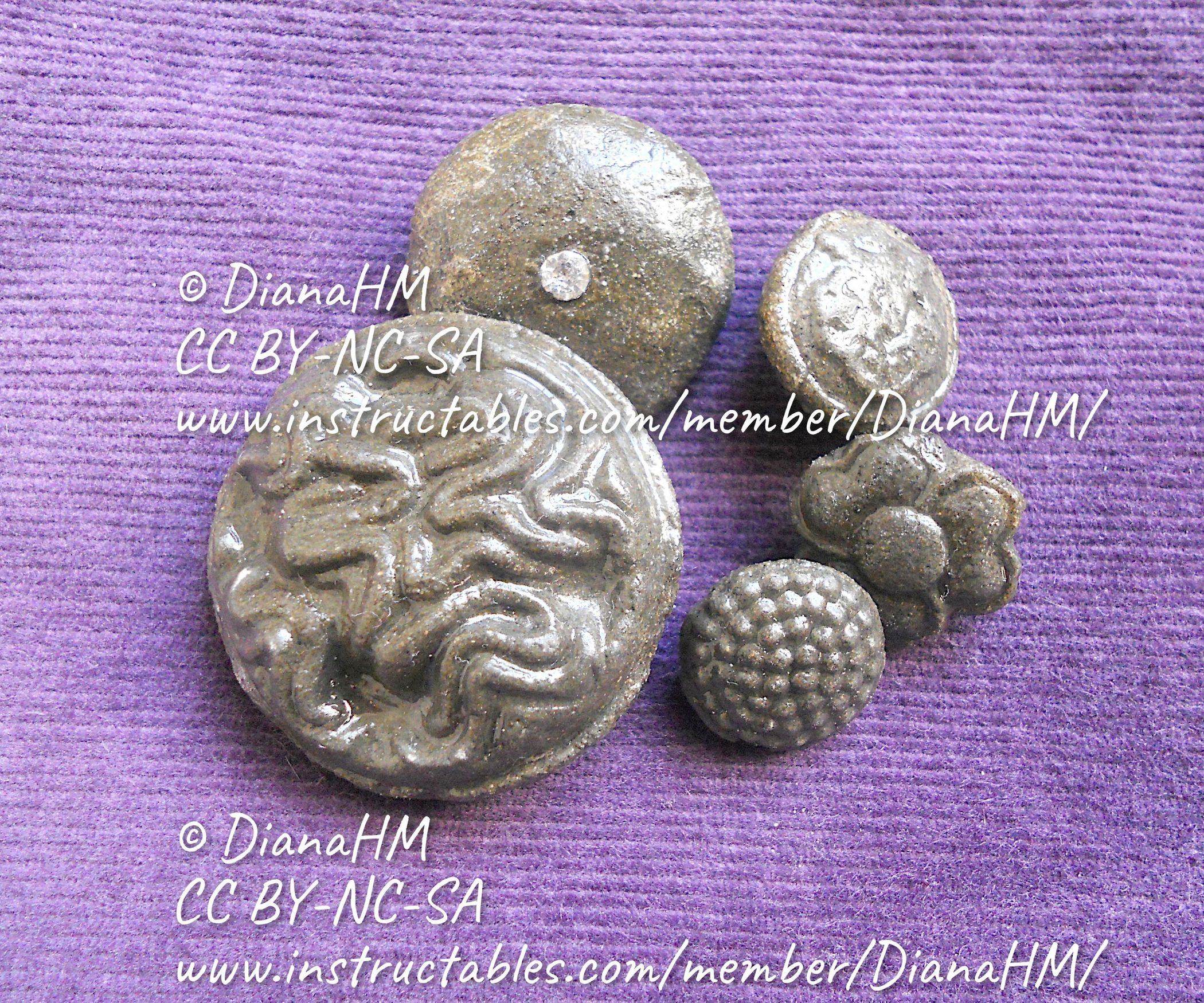 Concrete Buttons Using Foil and Glue : 12 Steps (with Pictures ...