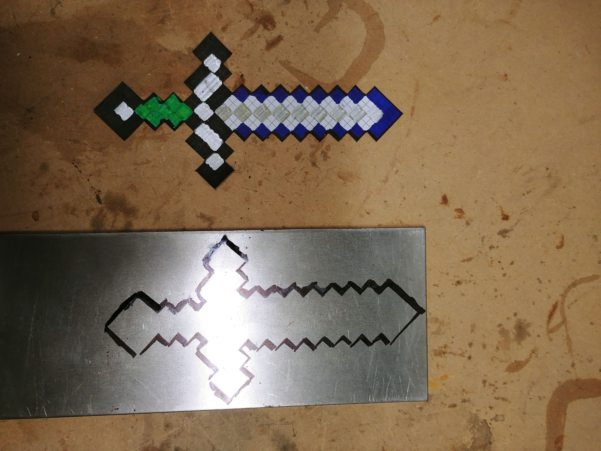 Minecraft Iron Sword Wallpaper