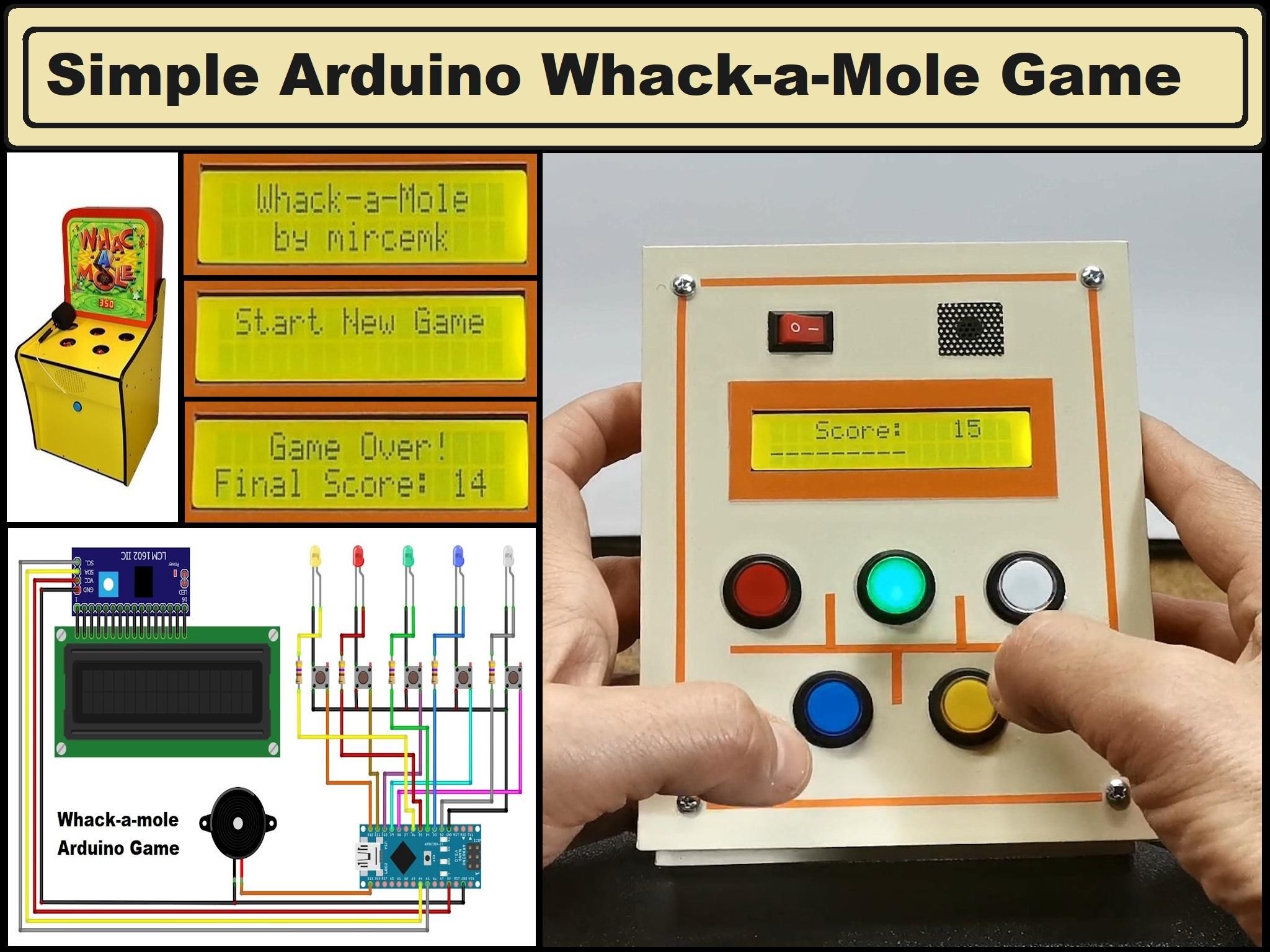 DIY Simple Arduino Whack-a-Mole Game : 4 Steps (with Pictures ...