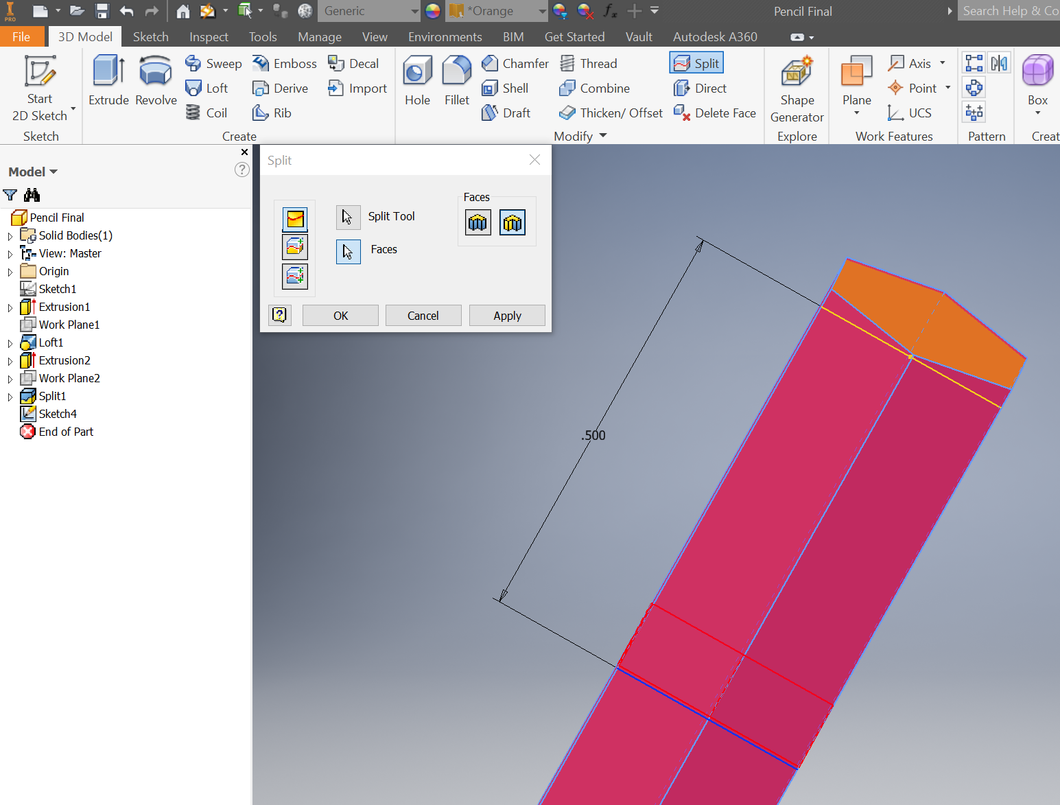 How to Design a Dip End Pencil in Autodesk Inventor : 18 Steps ...
