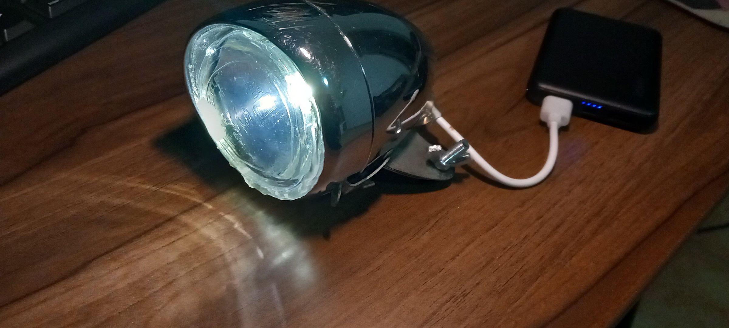 Retrofitting Bike Light With LED Light and USB Cable - Retro Bike Light ...