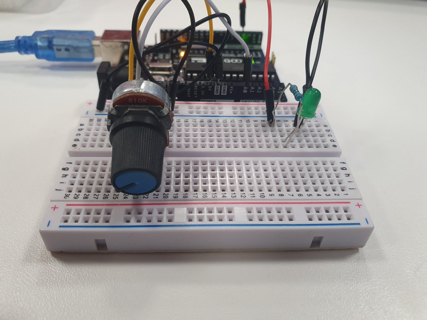 Controlling LED Brightness With a Potentiometer (Arduino) : 3 Steps ... Controlling LED Brightness With a Potentiometer (Arduino) : 3 Steps ...