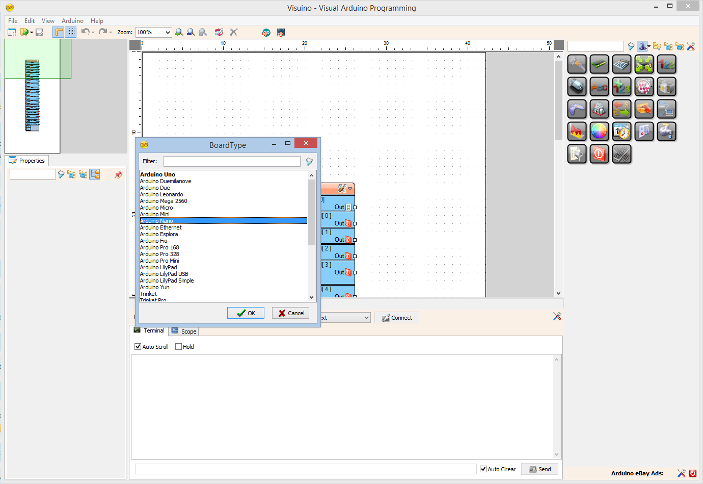 Arduino Nano: Directly Connected 2 X 16 LCD Display With Visuino : 10 ...