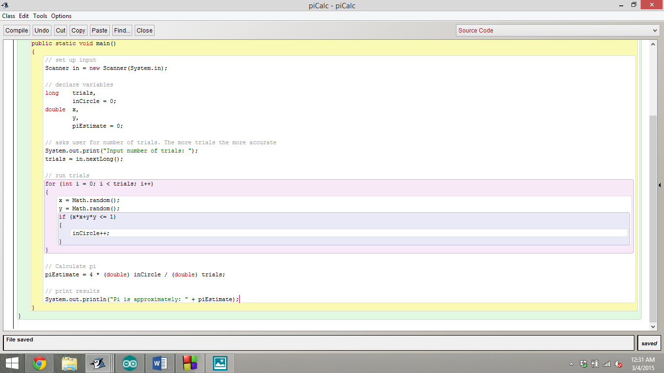 Estimating Pi Using Programming : 9 Steps - Instructables