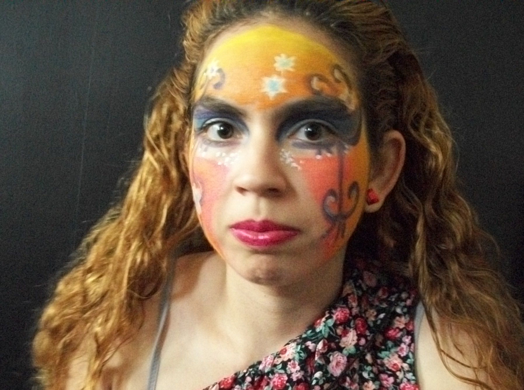 Hippie Face Paint Flower