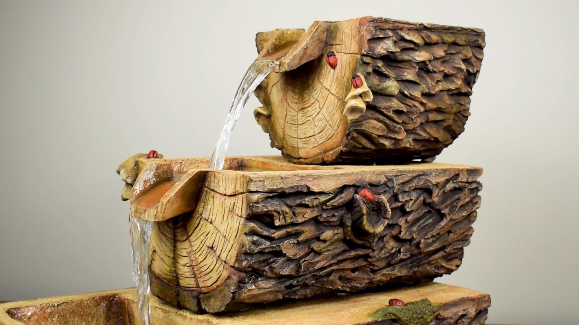 Concrete Tree Log Waterfall Fountain : 15 Steps (with Pictures ...