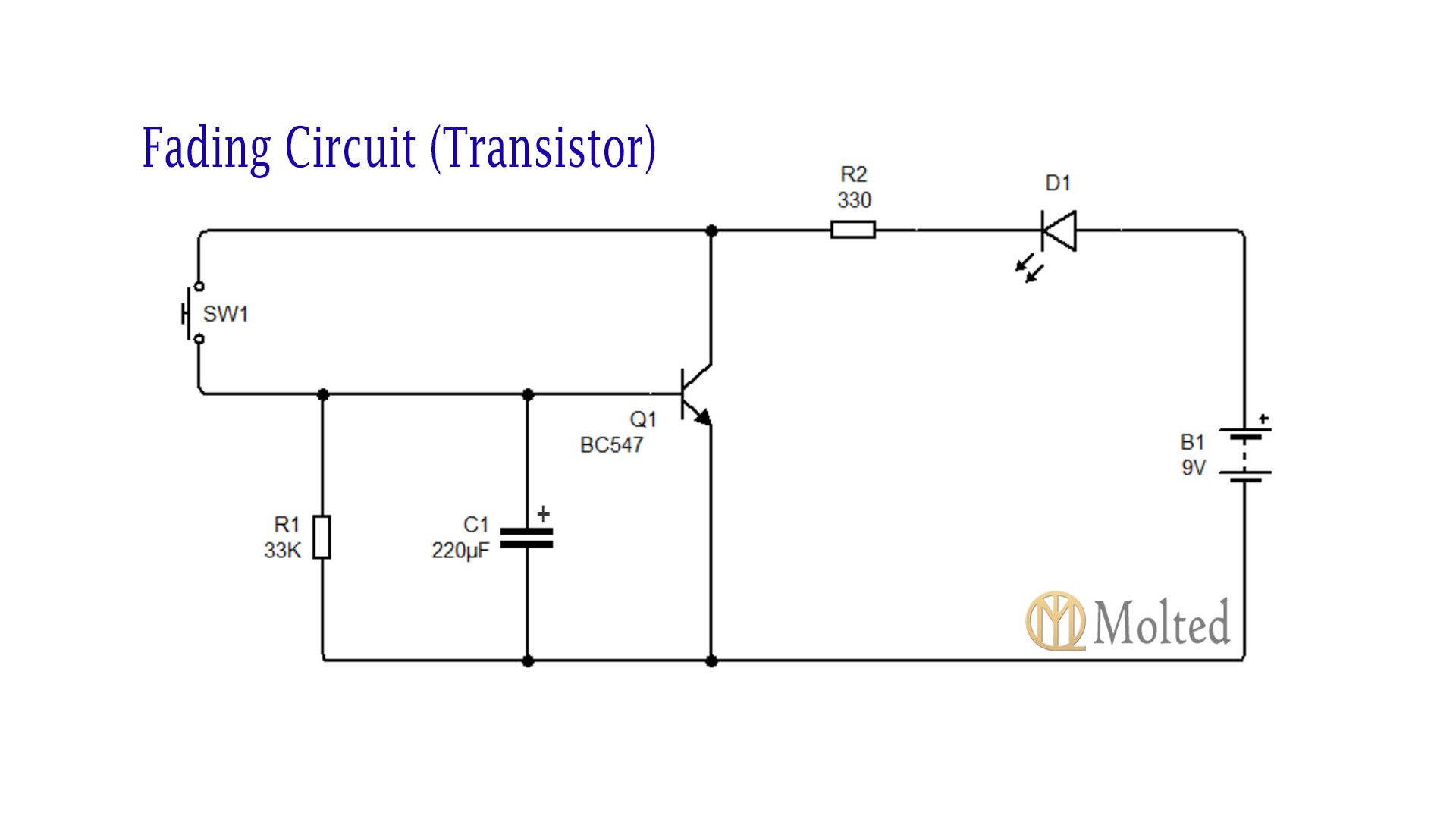 Two LED Fading Circuits|| 555 IC or Transistor : 3 Steps - Instructables