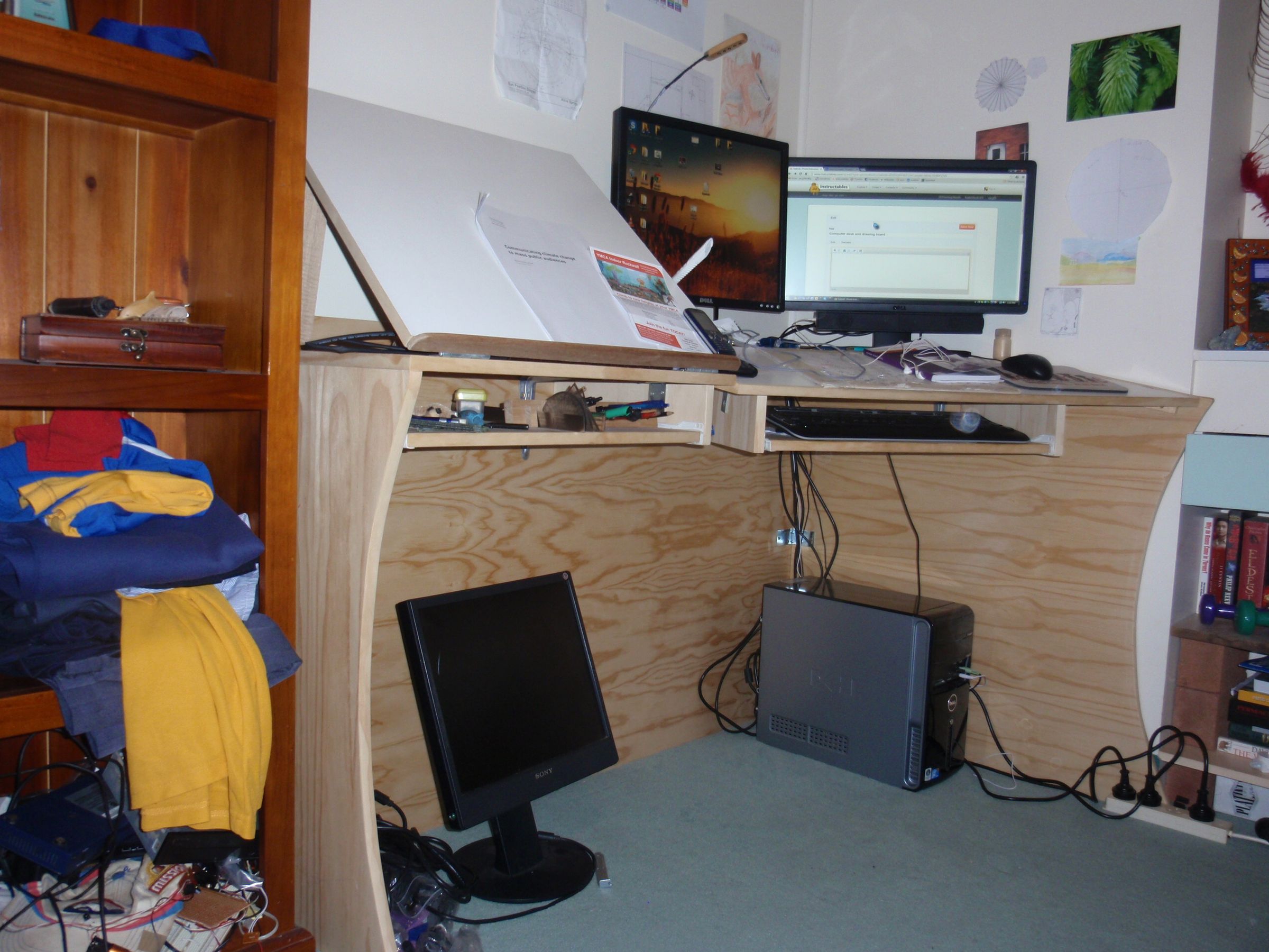 Computer Desk and Drawing Board - Instructables