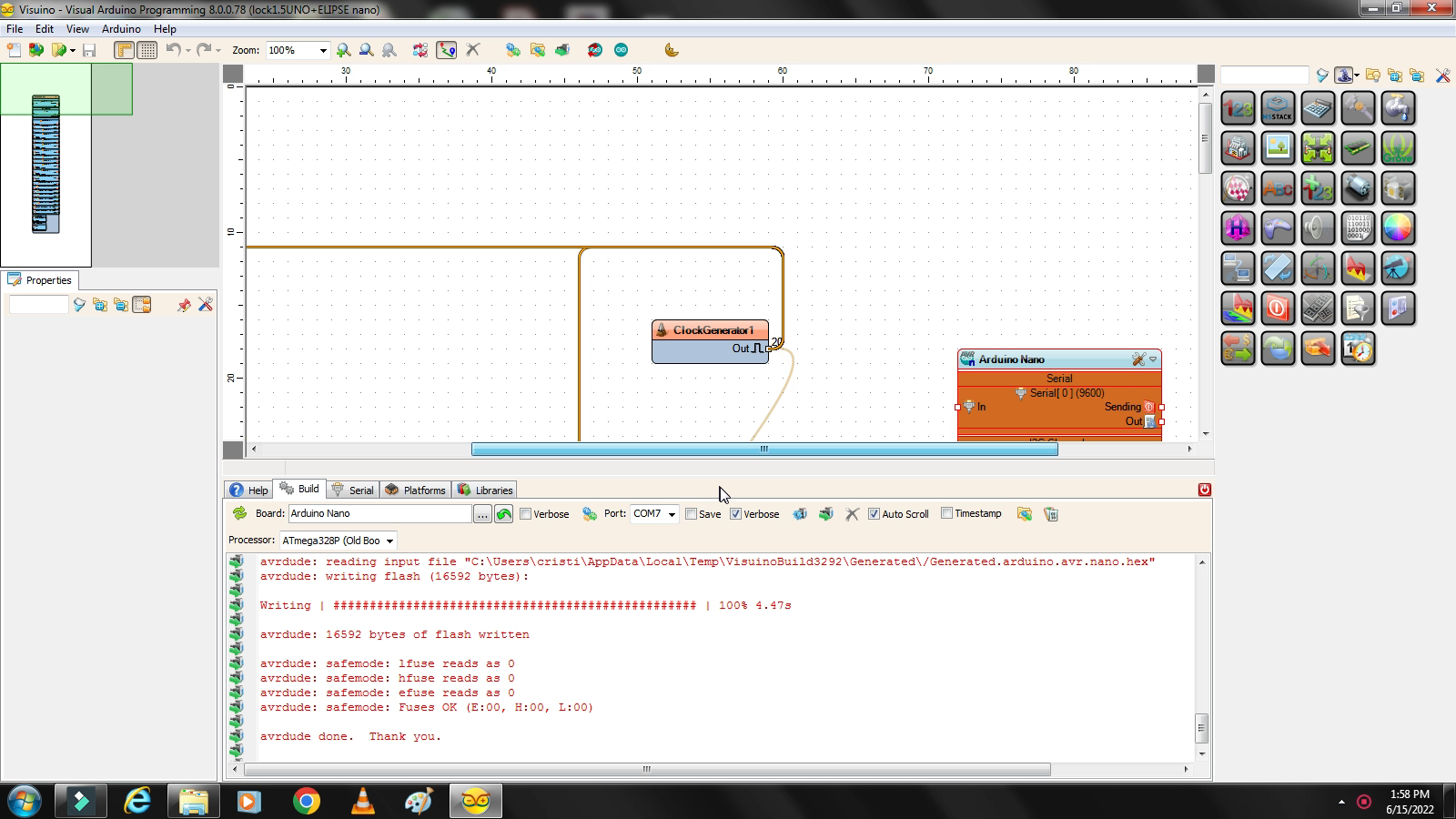 Arduino Clock With Animation and Rotary Encoder - Visuino - Visual ...