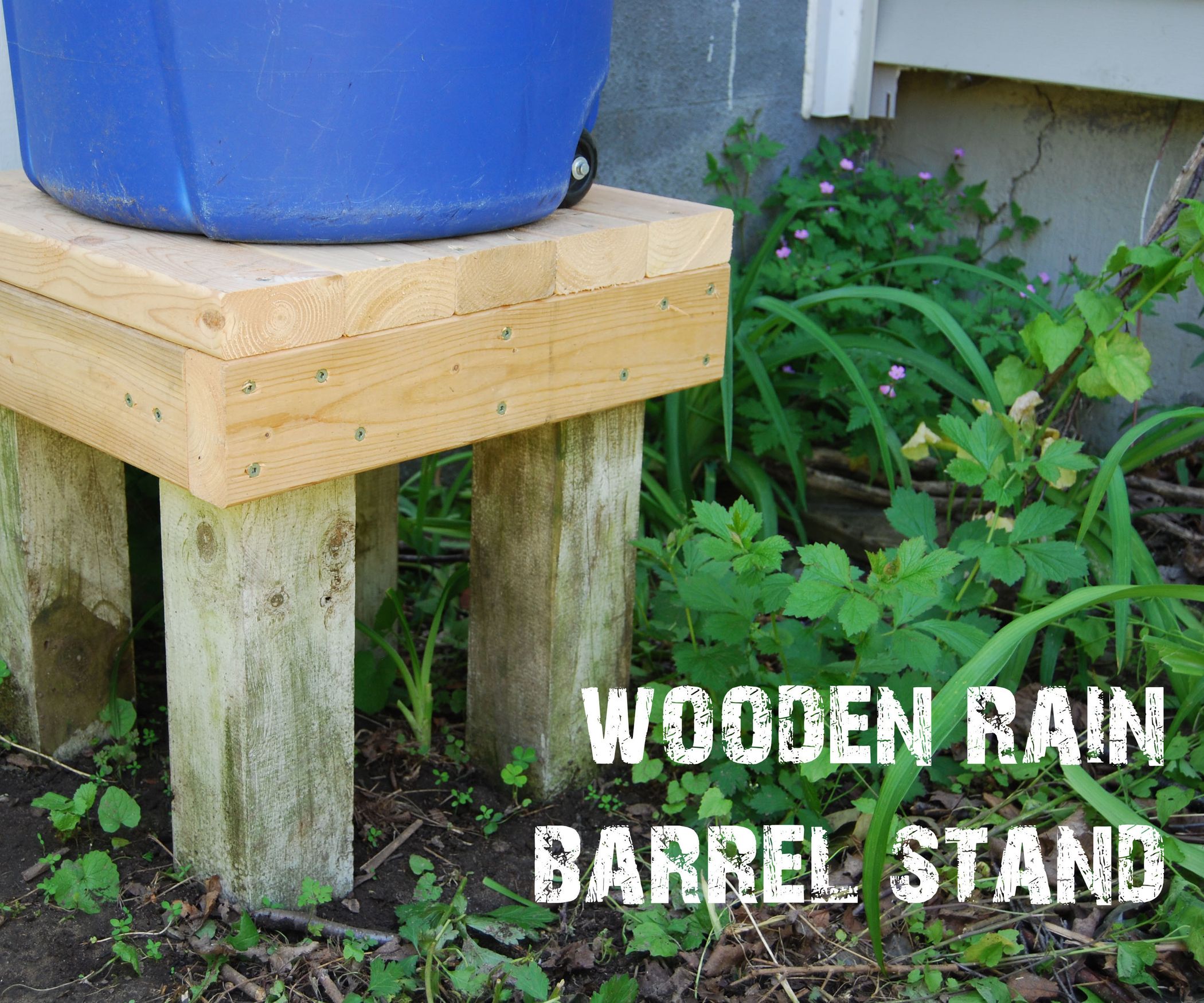 Wooden Rain Barrel Stand : 4 Steps - Instructables