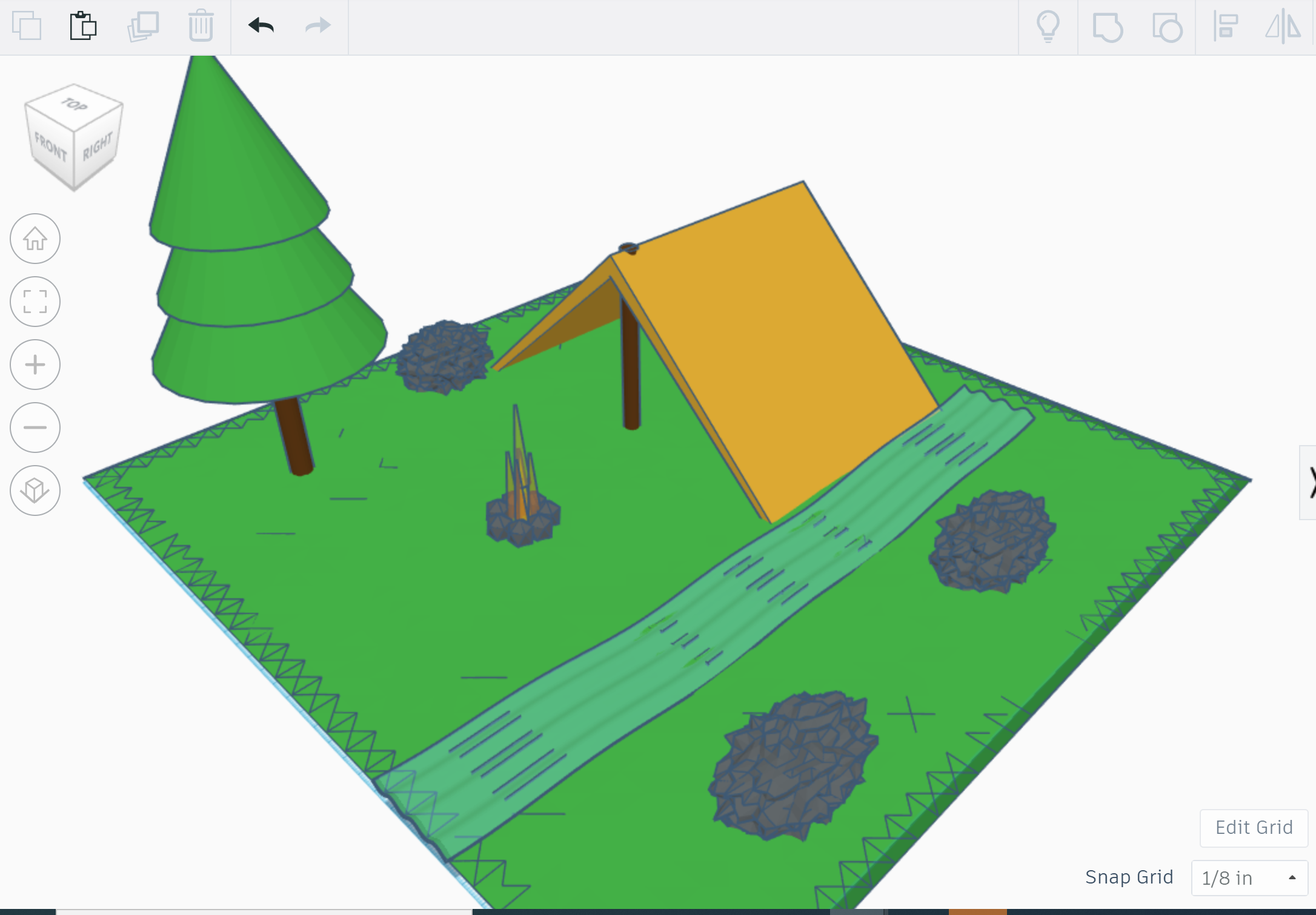 Tinkercad Camping Forest Contest (landscape) : 6 Steps - Instructables