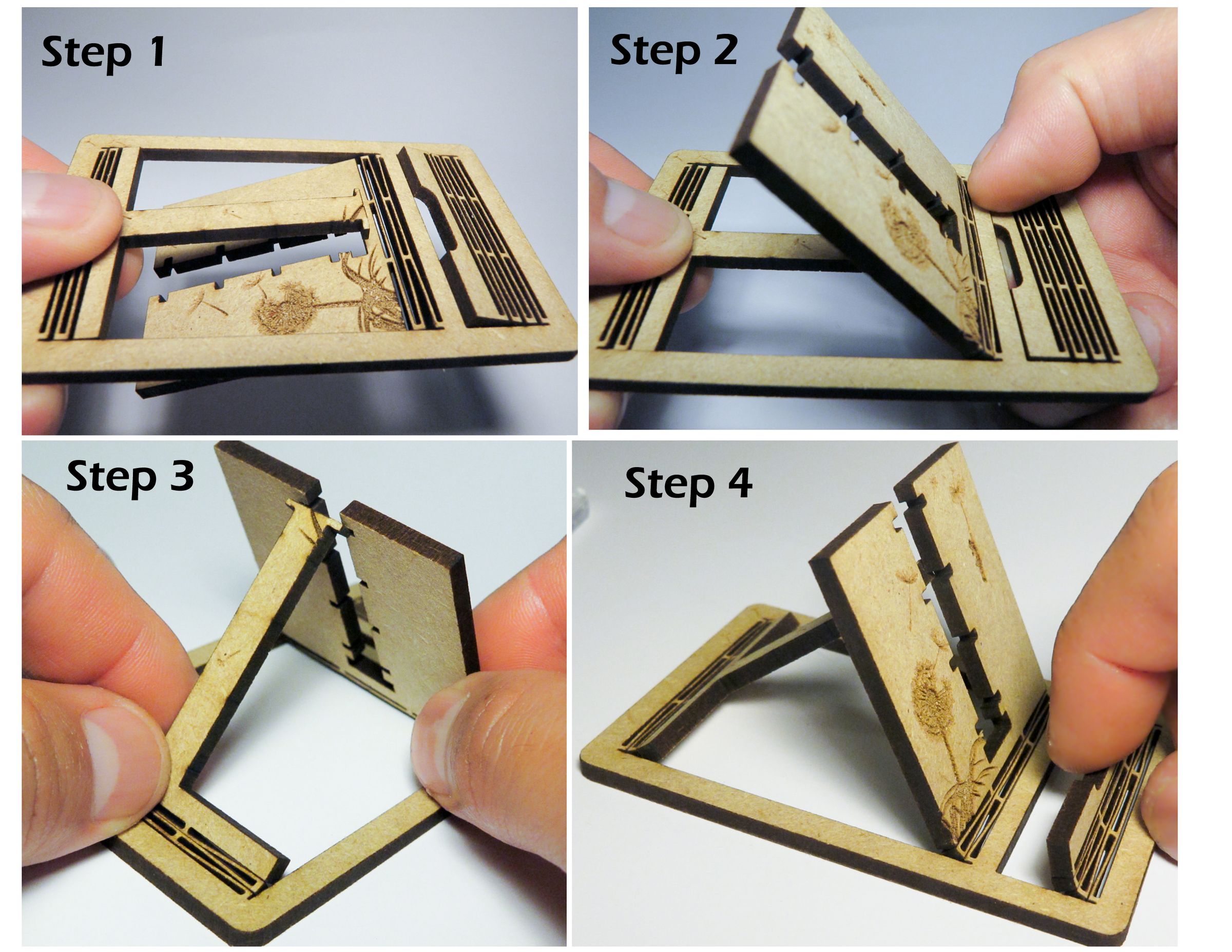 Phone Stand & Headphone Wrap (Laser Cut and Living Hinges) (with ...