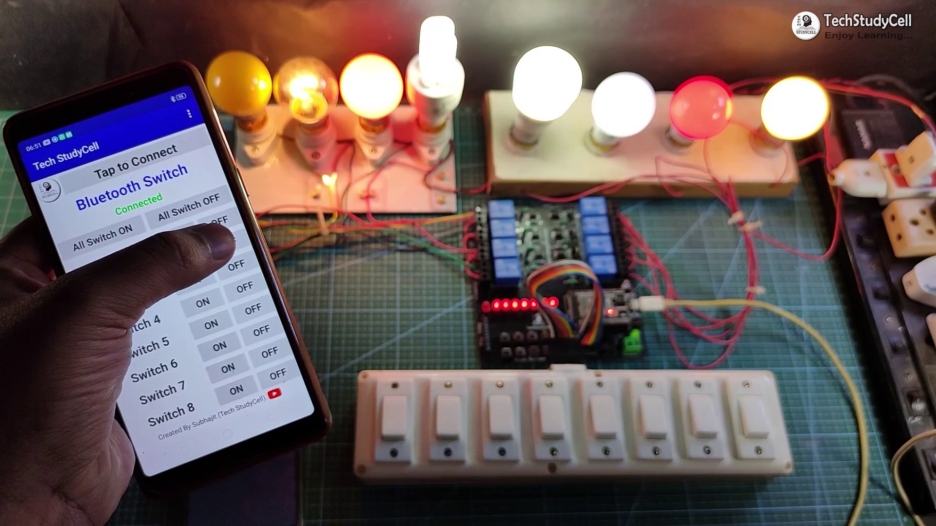 ESP32 WiFi Bluetooth Home Automation With Manual Switch IoT Project ...