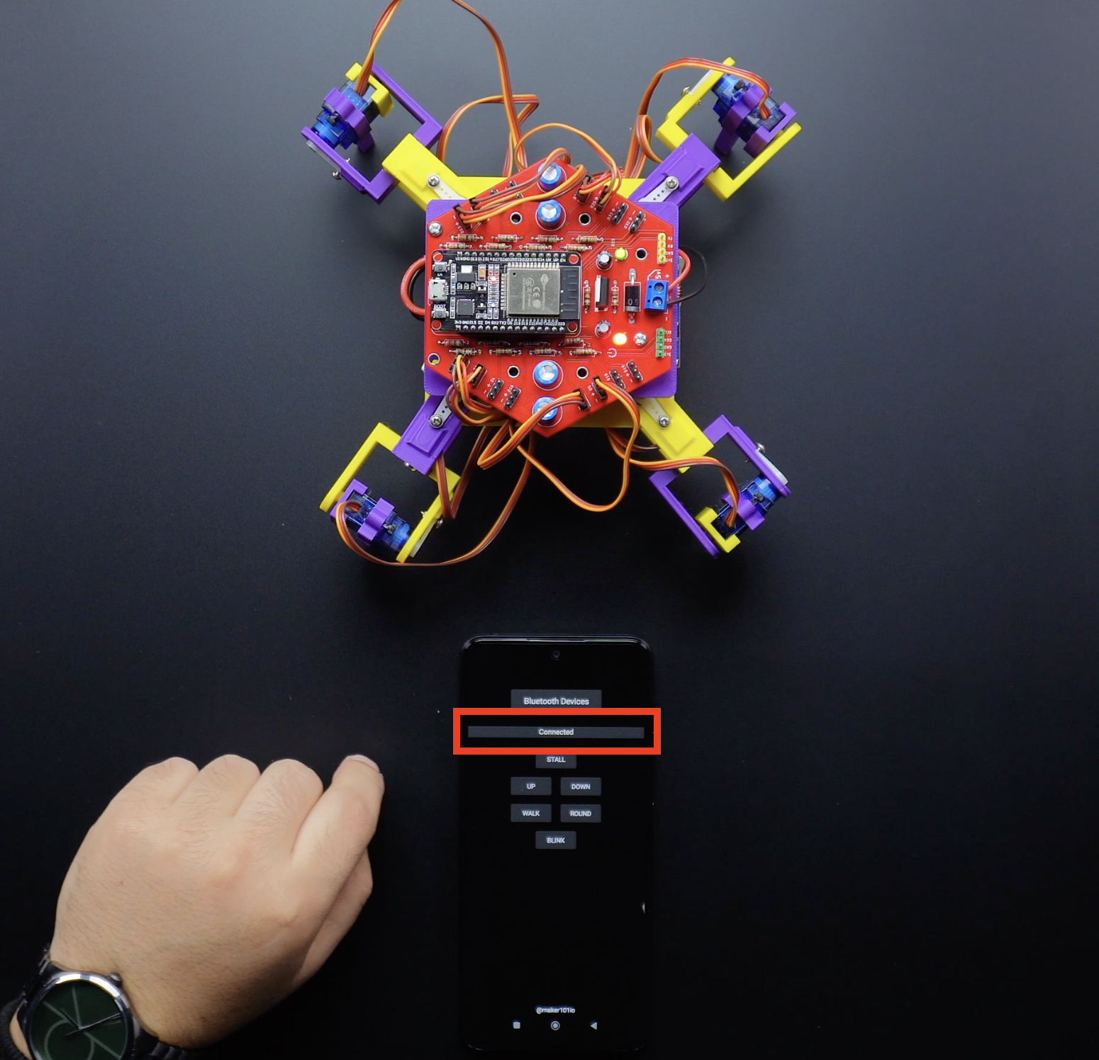 4-Legged Spider Robot With 3D Printed Parts (8 Servo Motors and an ...