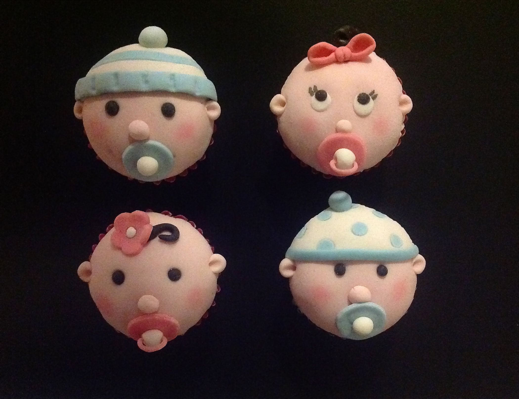 'Sweet Cheeks' - Baby Face Mini Cupcakes Using Marshmallow Fondant. : 5 ...