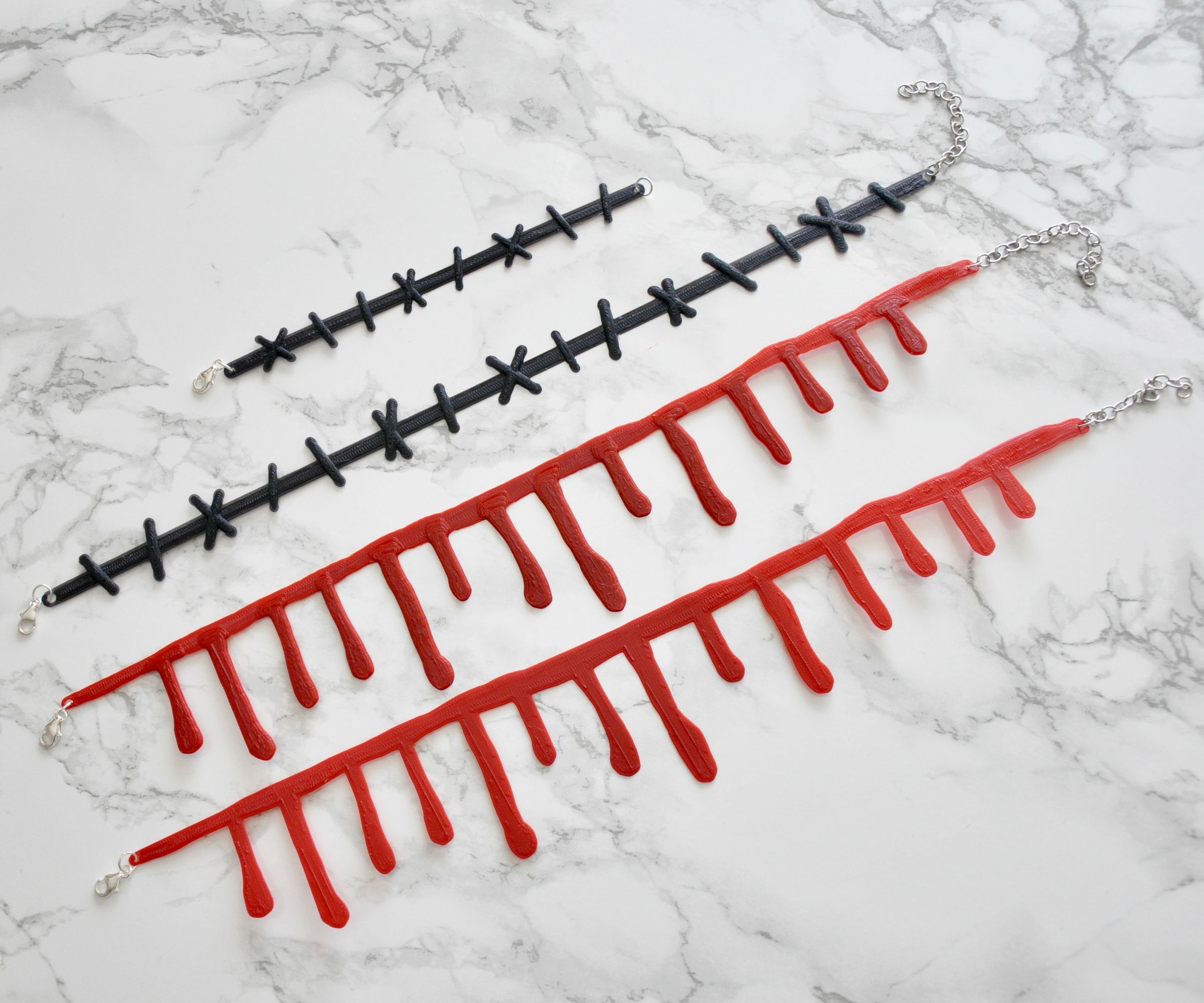 3D Print Halloween Jewelry - Stitched Neck and Dripping Bloody Neck : 6 ...