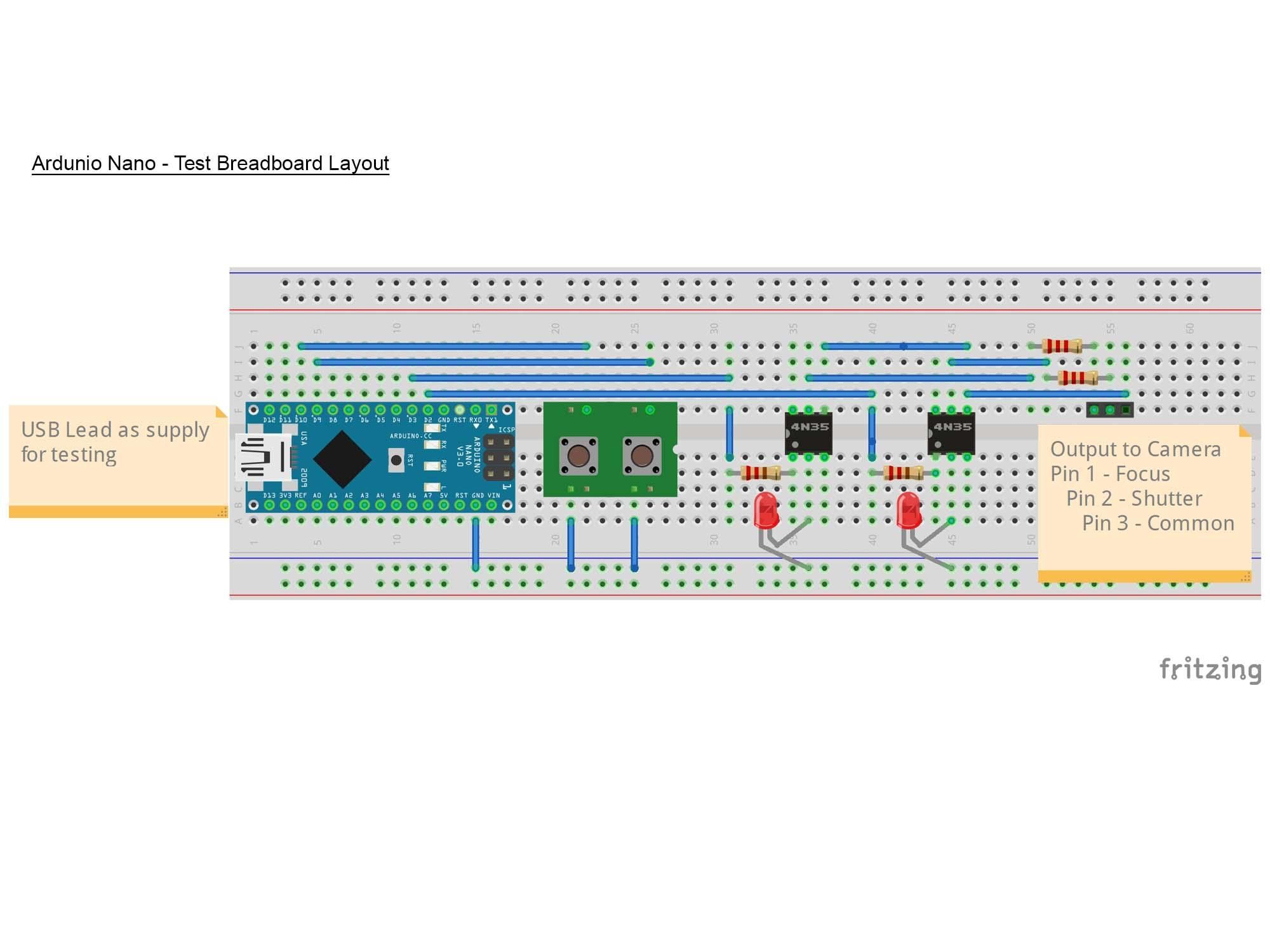 Building Block - Arduino Nano Remote Camera Trigger : 5 Steps ...
