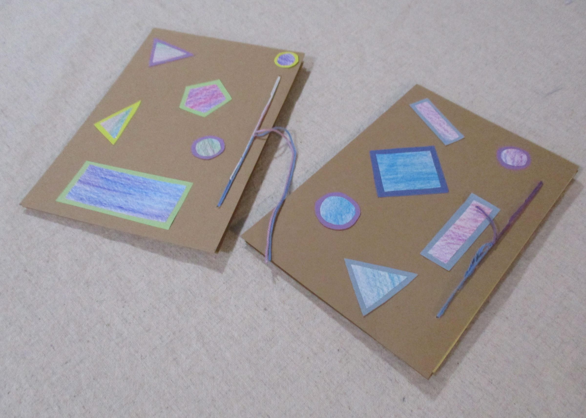 "Colors and Shapes" Journal With Crayon Stick Binding : 8 Steps (with ...