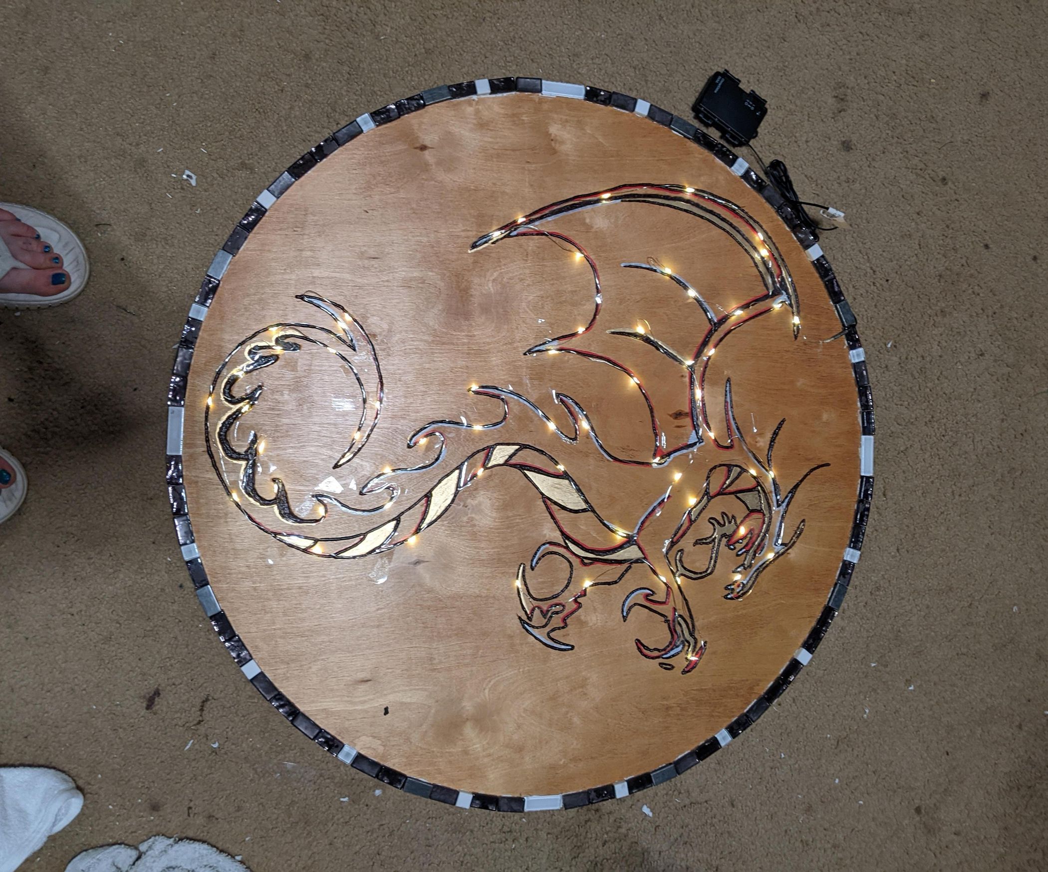 Wood Tabletop Dragon Light Wall Decor : 3 Steps - Instructables