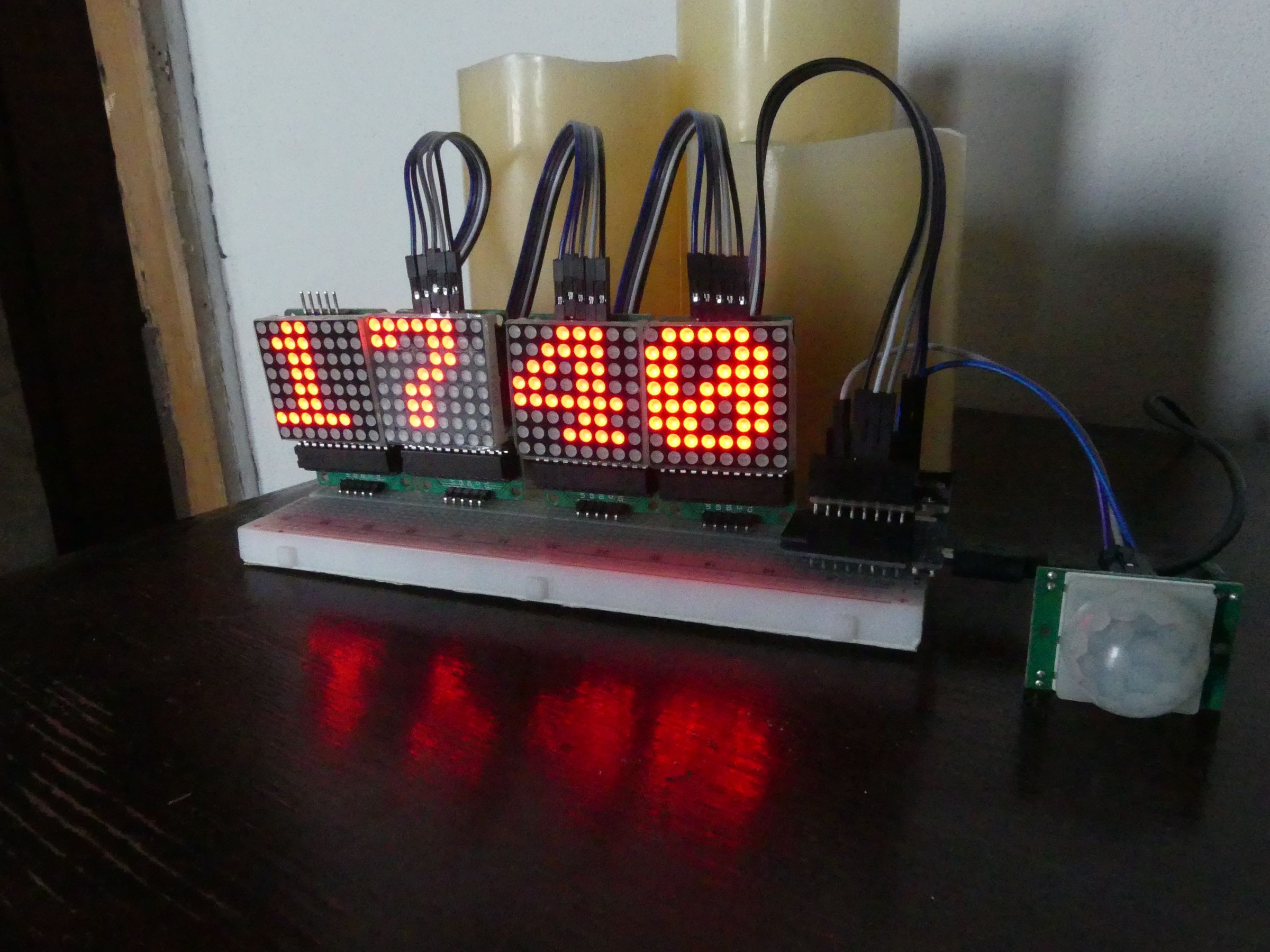 8x8 Led Matrix Clock & Anti-Intrusion Warning : 4 Steps (with Pictures ...